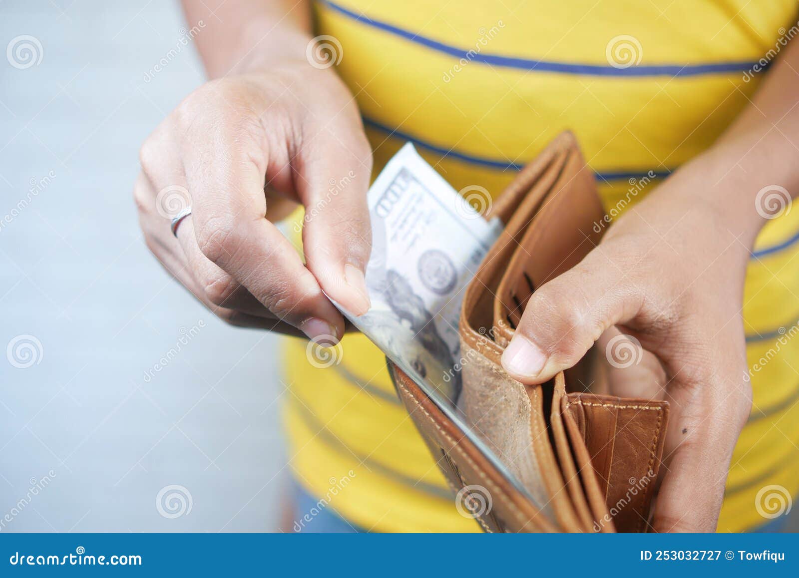 Young Men Taking Cash Out from a Wallet Stock Image - Image of rich ...