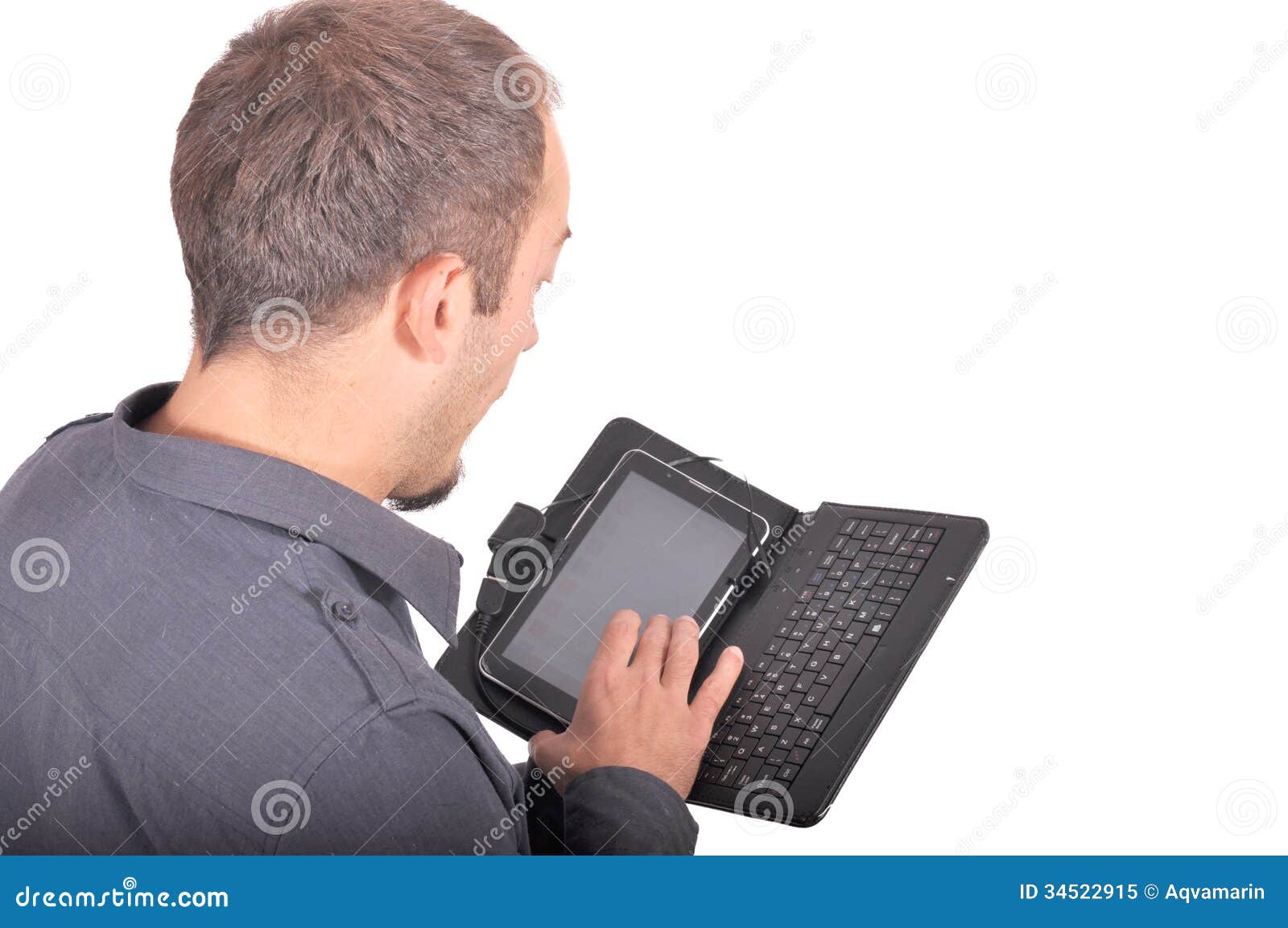 Young Men Using Wireless Internet on Smartphone Stock Image - Image of ...