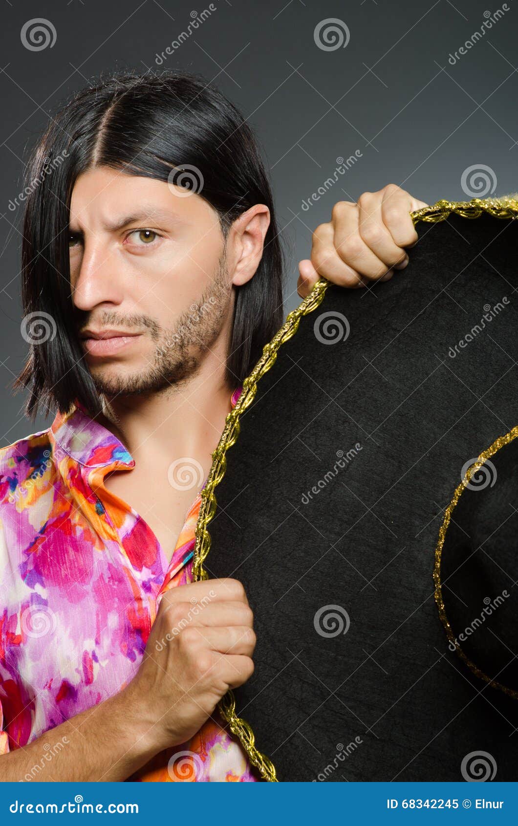The Young Mexican Man Wearing Sombrero Stock Image - Image of happiness ...