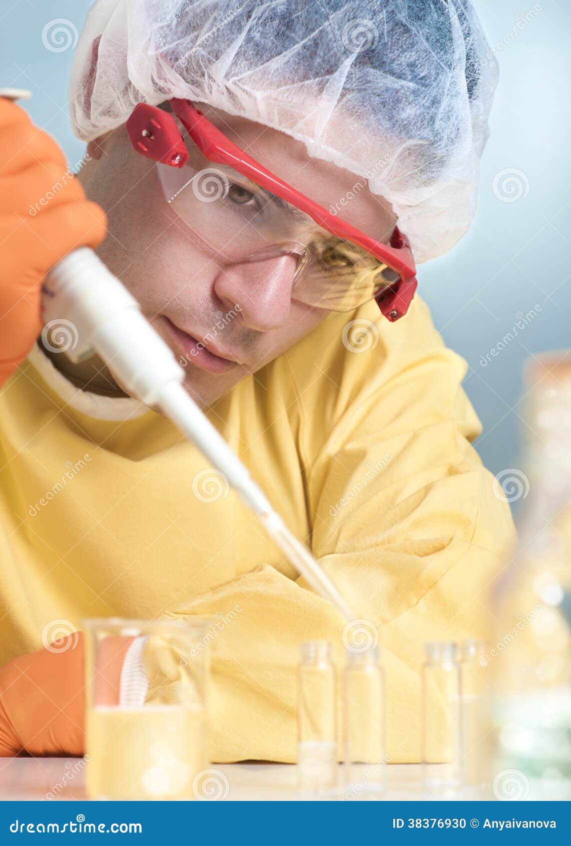 Young Microbiologist at Work Stock Photo - Image of bacterium, interior ...