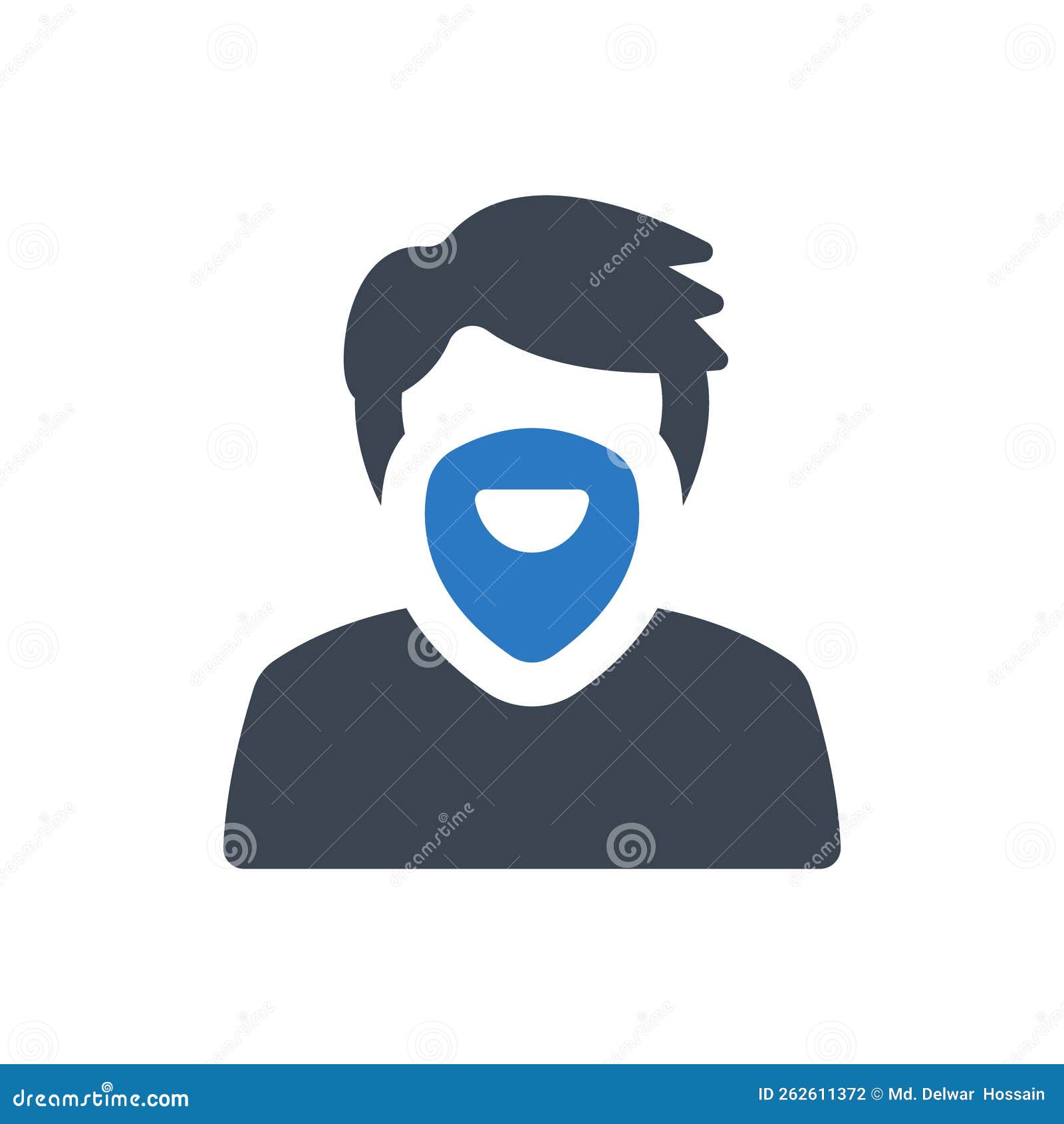 Young millennial icon stock vector. Illustration of sign - 262611372