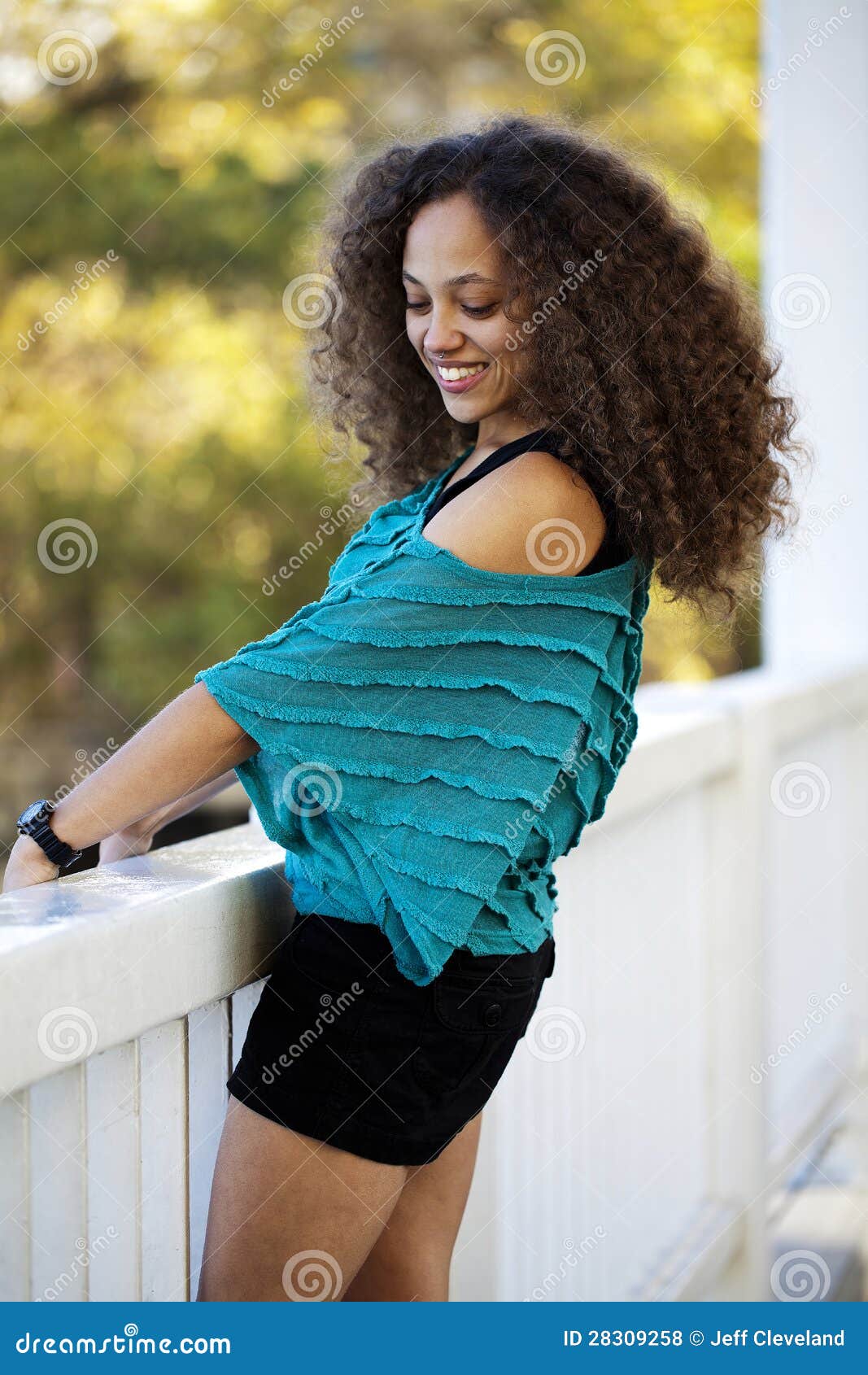 Young Mixed Black Woman Blue Top Outdoors Stock Photo - Image of ... Young Mixed Black Woman Blue Top Outdoors Stock Photo - Image of ...