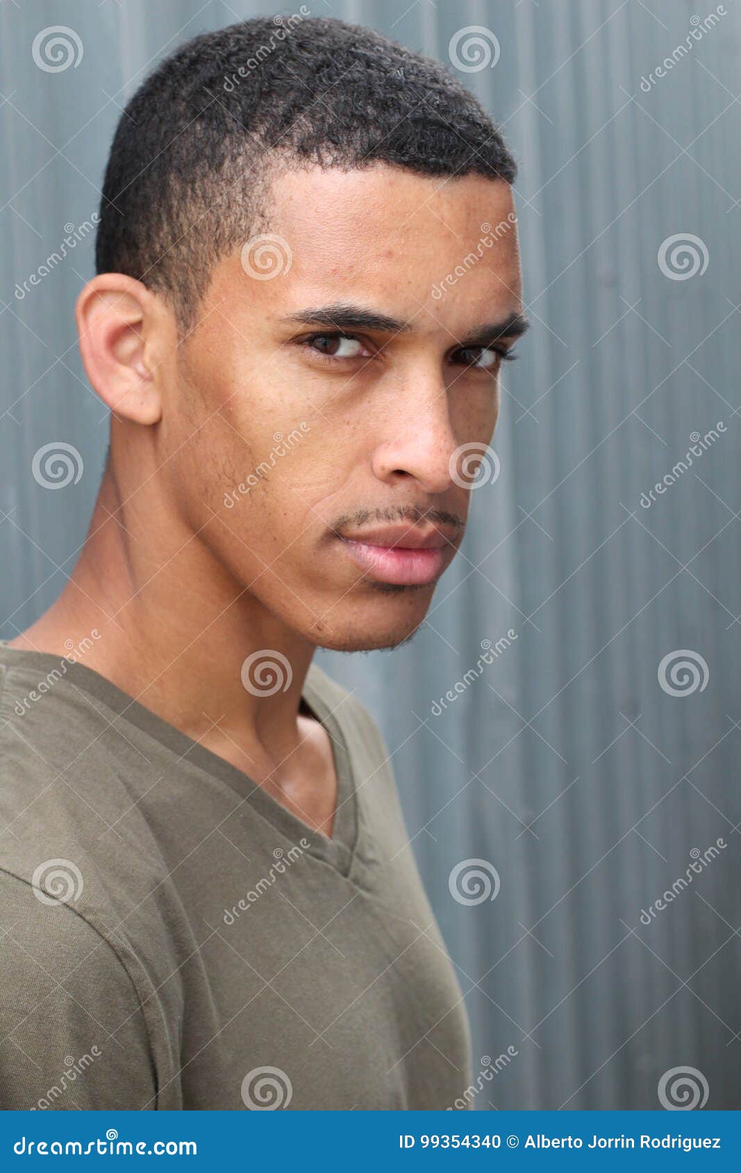 Young Mixed Ethnicity with Sad Expression Stock Photo - Image of ...