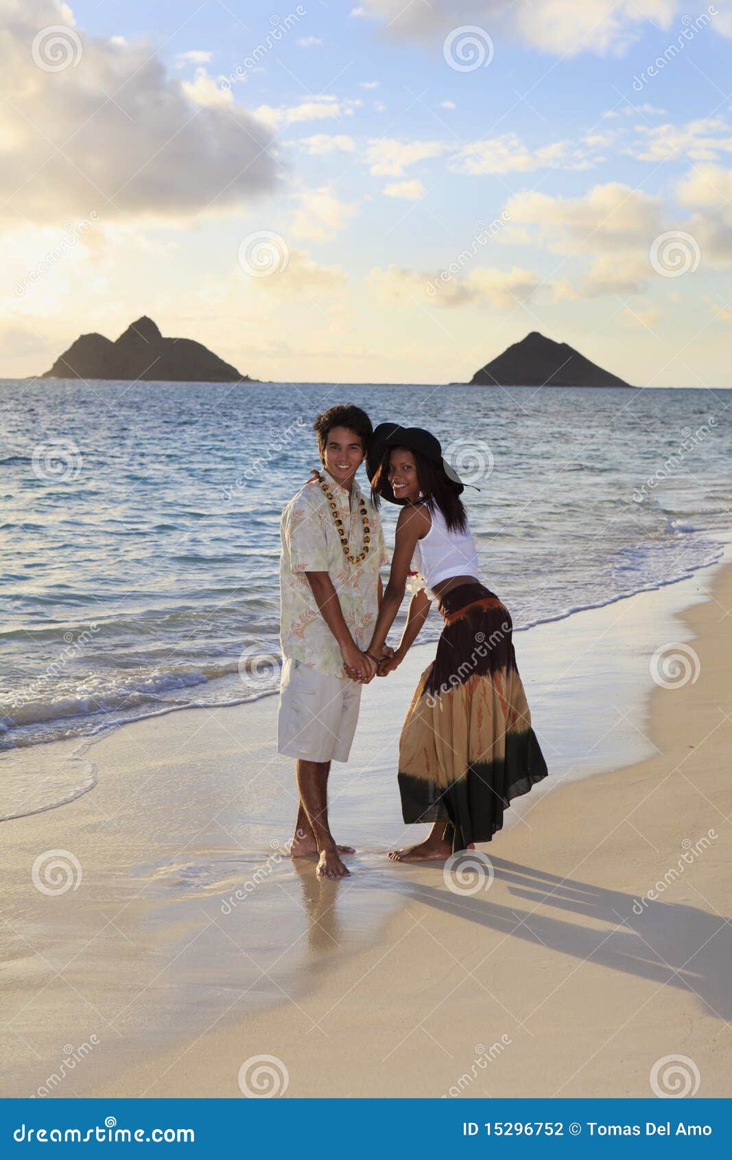 Young Mixed Race Couple at the Beach Stock Photo - Image of sand ...