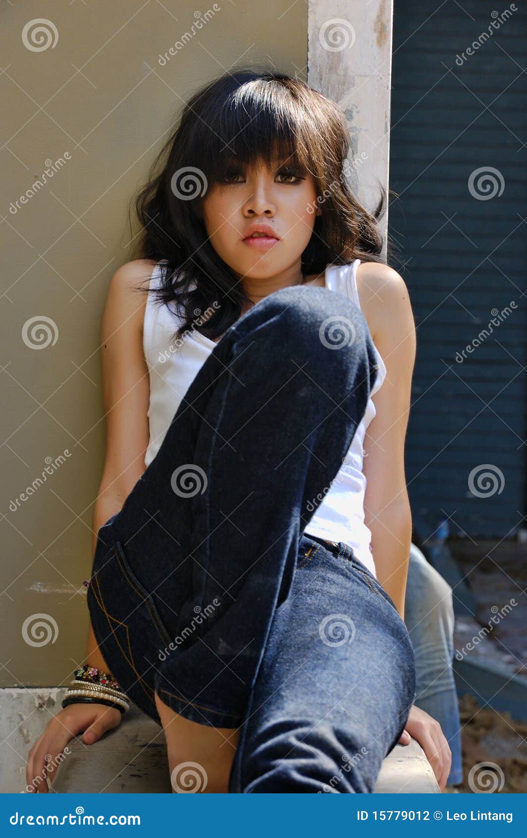 Young Model stock photo. Image of looking, jeans, fashionable - 15779012