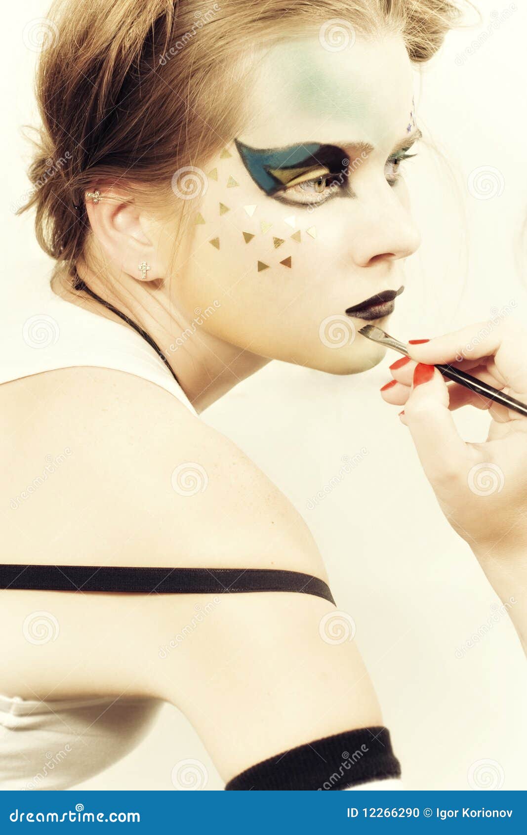 Young Model with Bright Make-up Bright Make-up Stock Photo - Image of ...