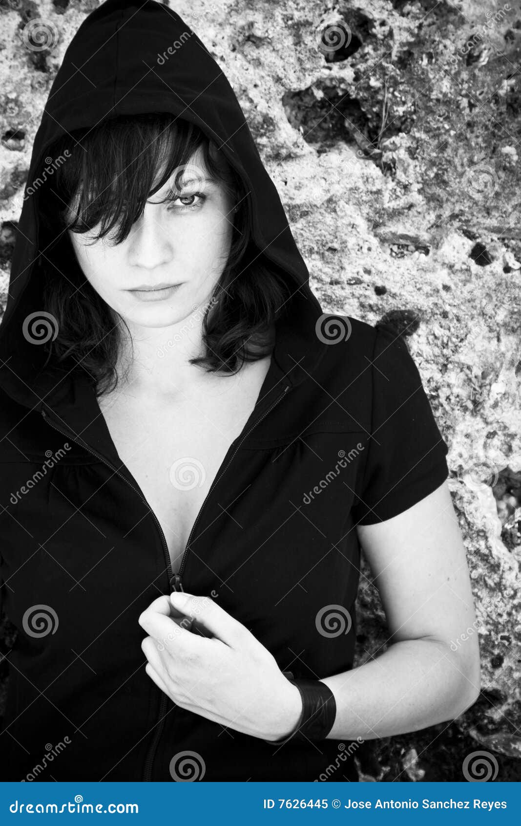 Young model with cap stock image. Image of caucasian, beauty - 7626445