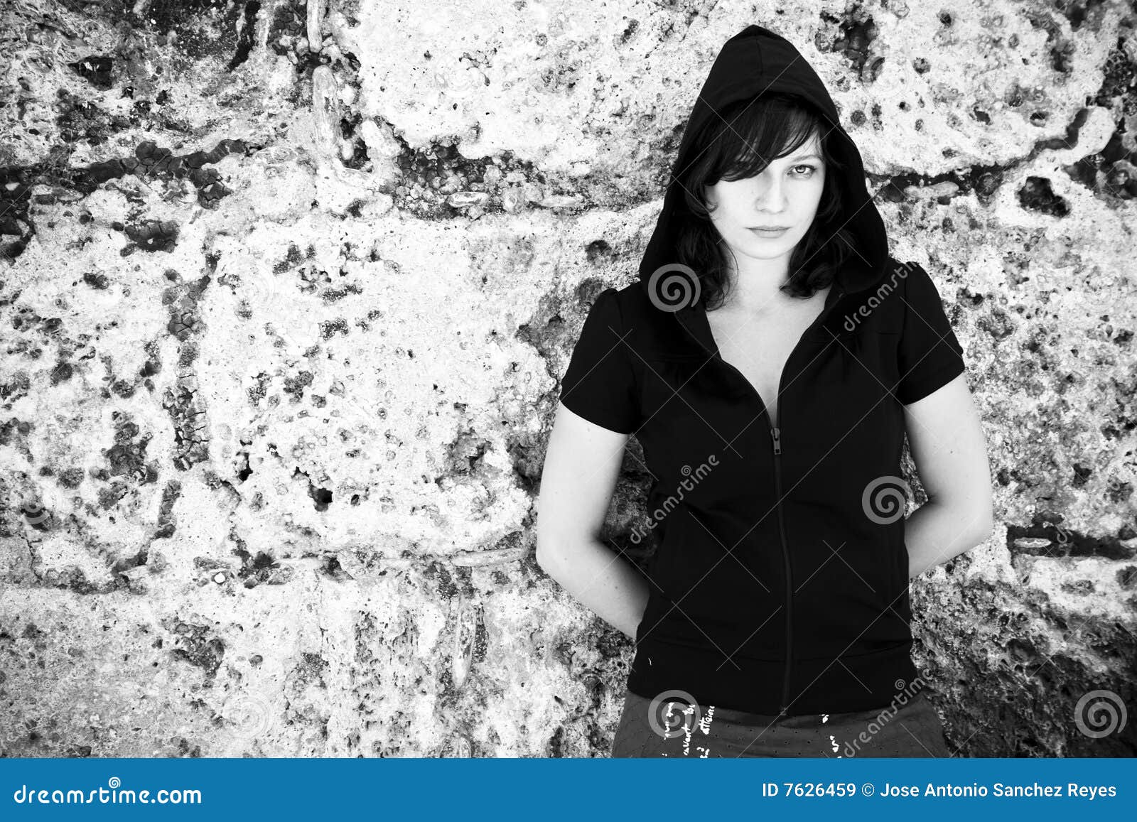 Young model with cap stock image. Image of femininity - 7626459
