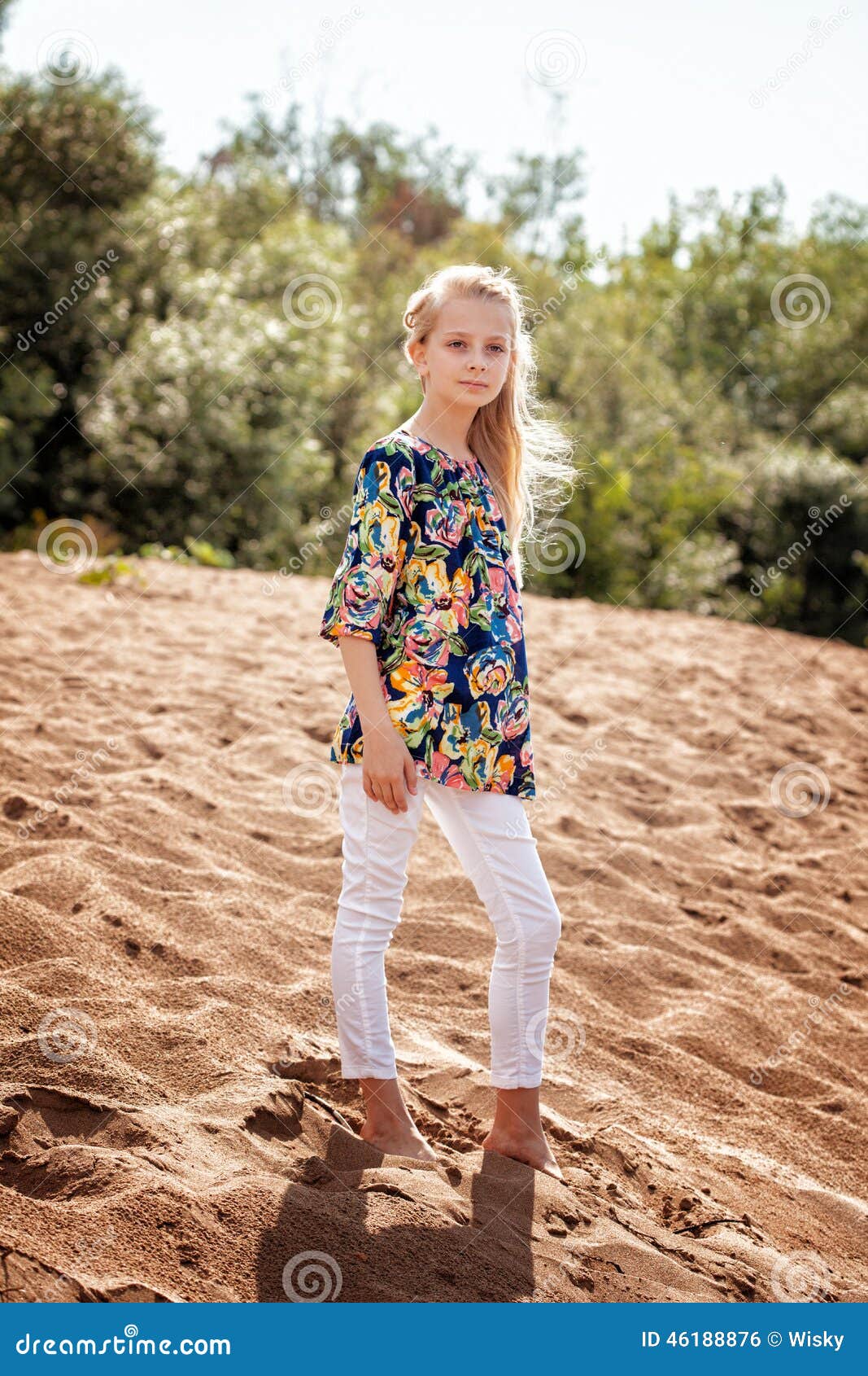 Young Model Posing in Casual Clothes on Beach Stock Photo - Image of ...