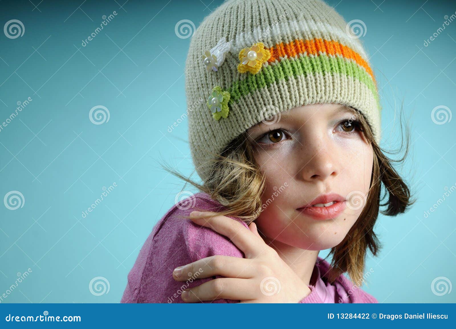 Young Model Presenting Spring Collection Stock Photo - Image of hand ...