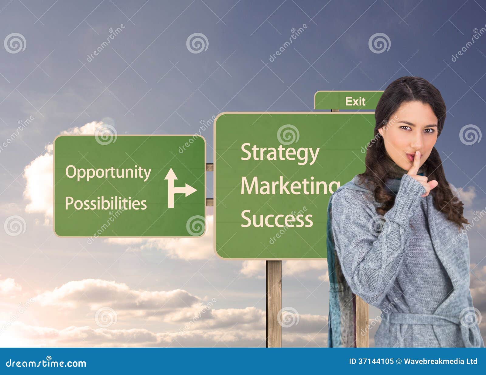 Young Model with Winter Clothes Keeping Secret Stock Image - Image of ...