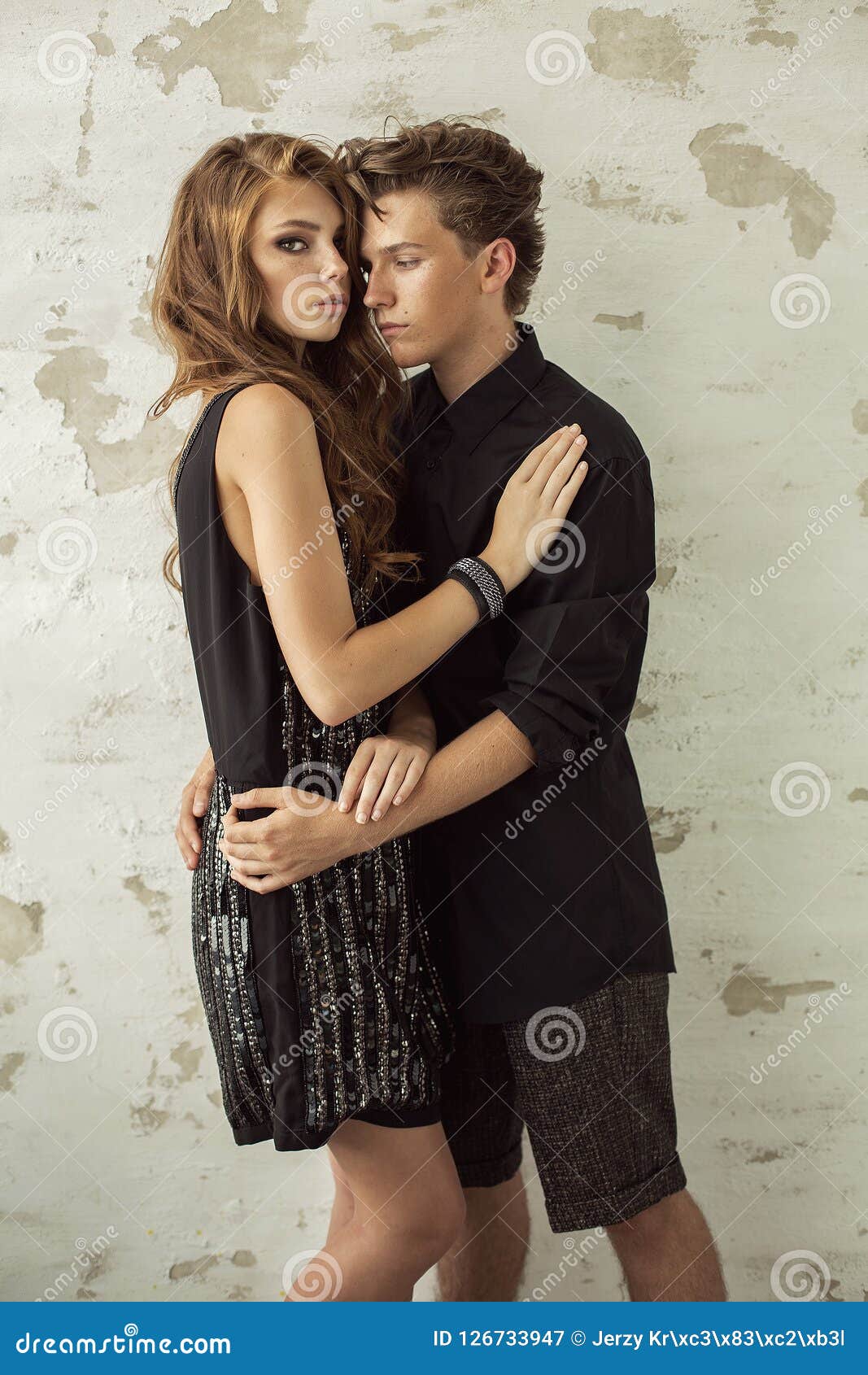 Young Models Hugging Each Other. Stock Image - Image of friends, female ...