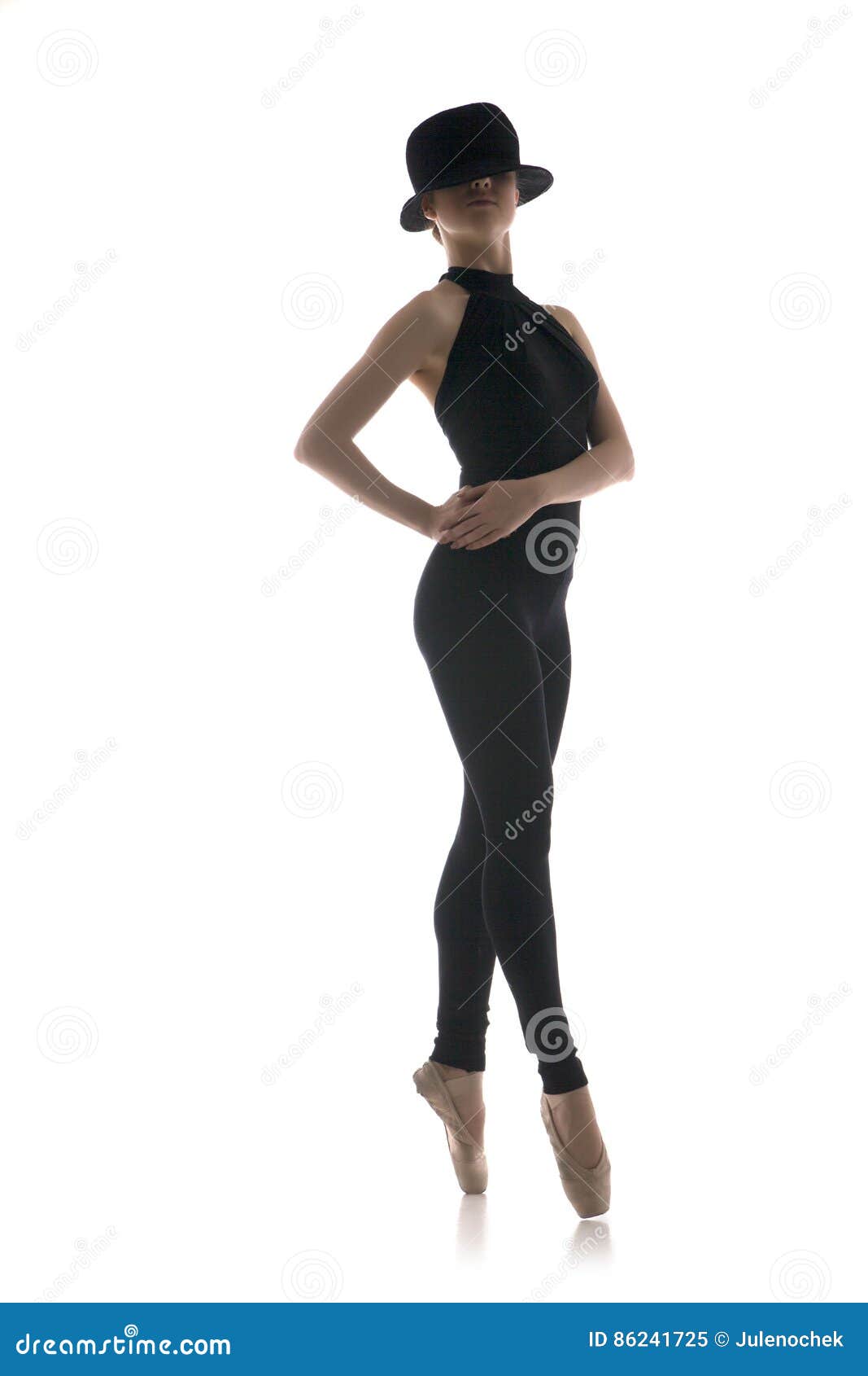 Young Modern Ballet Dancer Isolated on White Background Stock Image ...