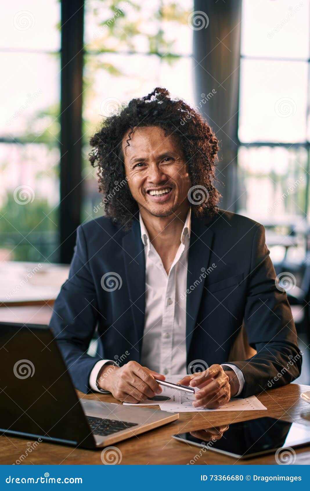 Young modern businessman stock photo. Image of document - 73366680