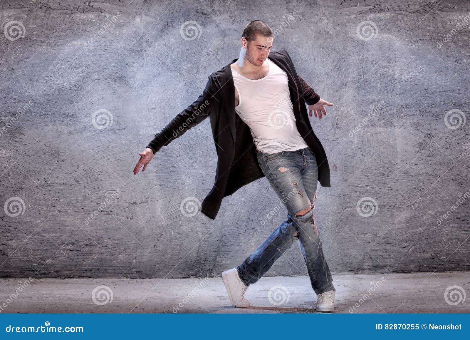 Young modern dancer. stock image. Image of action, fashionable - 82870255