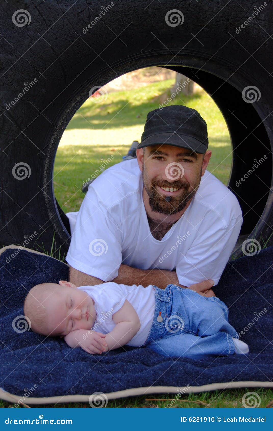 Young Modern Father and Newborn Son Stock Photo - Image of young, smile ...