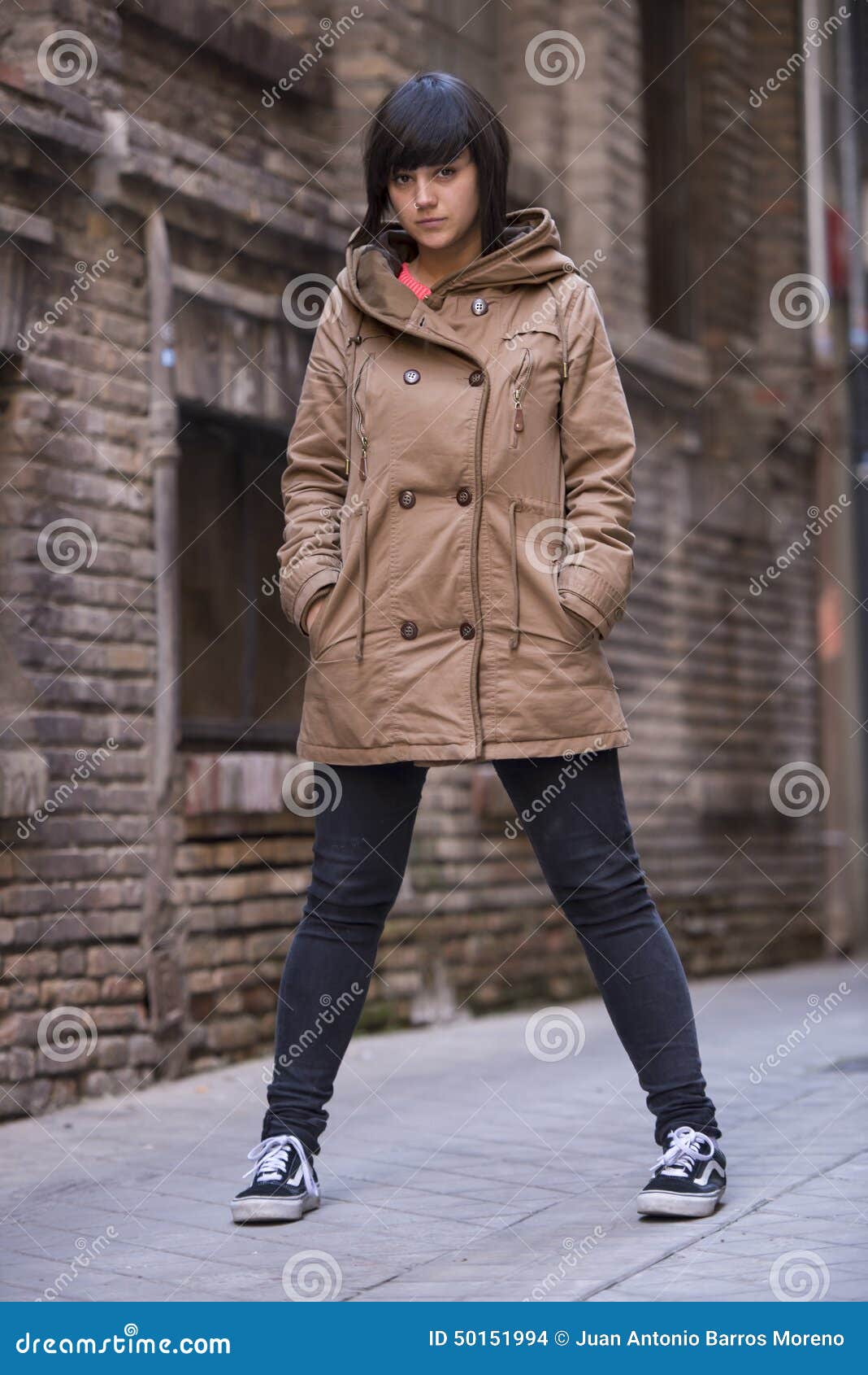 Young Modern Looking Woman Staring at Camera Stock Photo - Image of ...