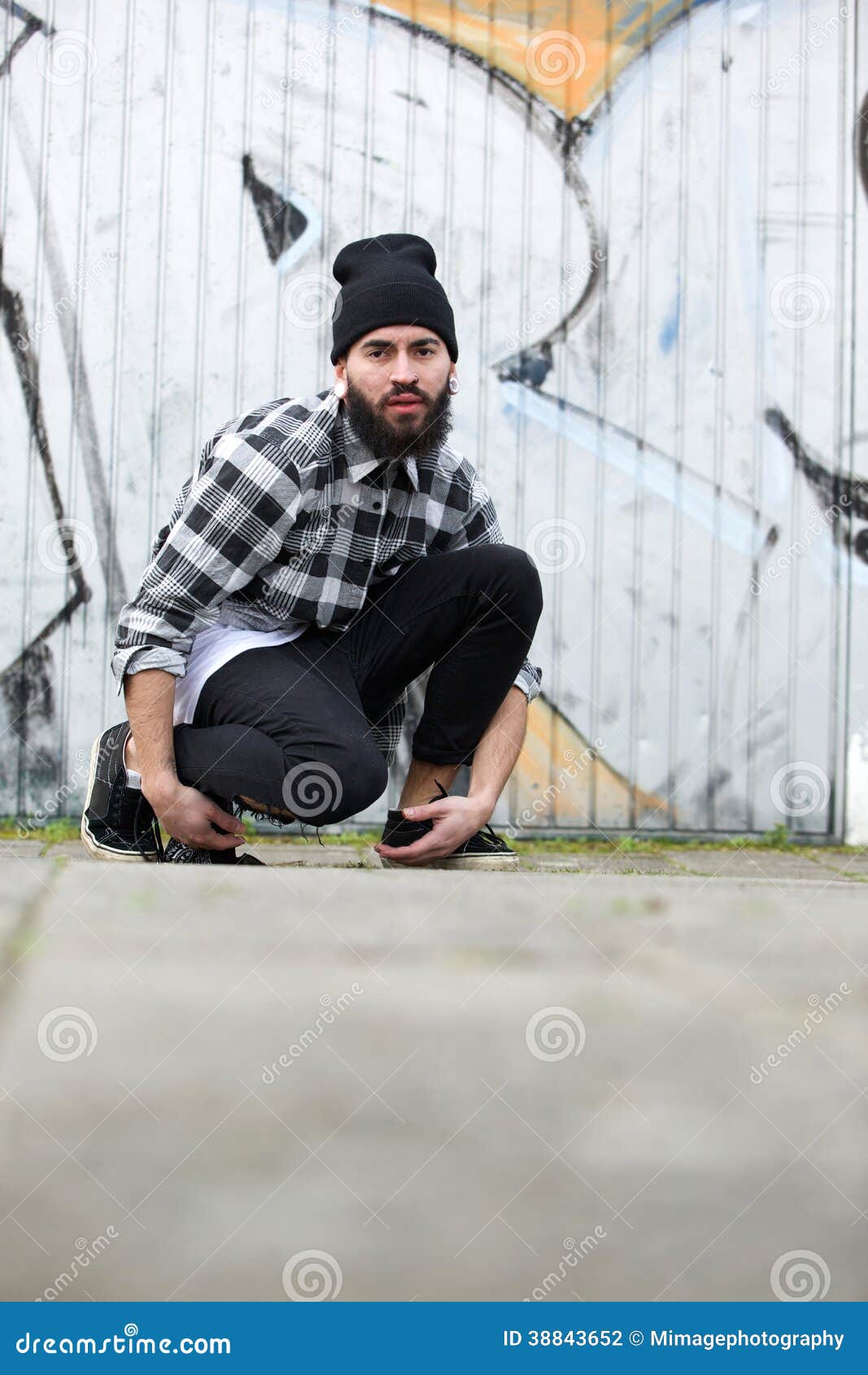 Young Modern Man with Beard Stock Photo - Image of looking, carefree ...