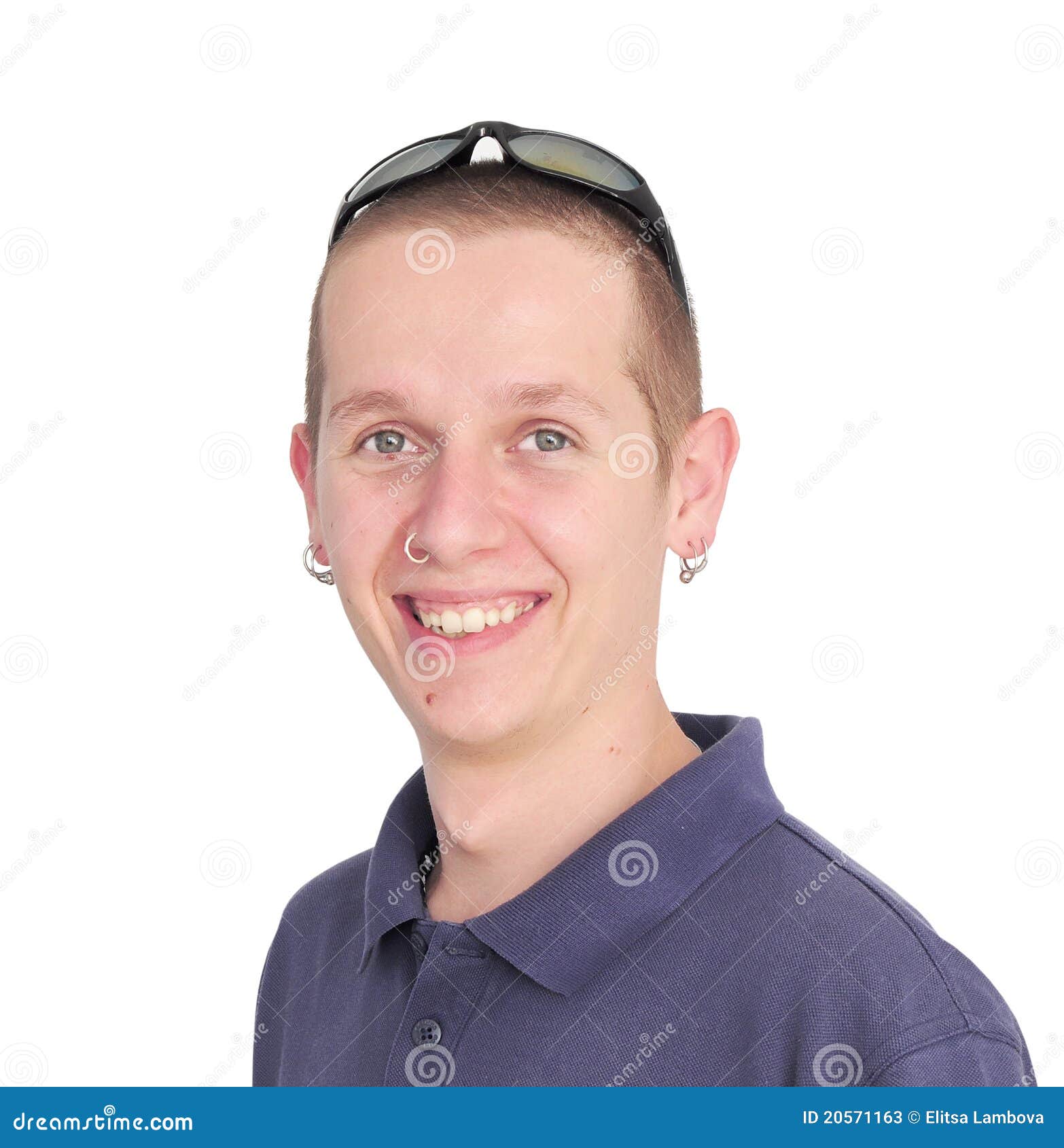 Young modern pierced man stock image. Image of shot, adult - 20571163