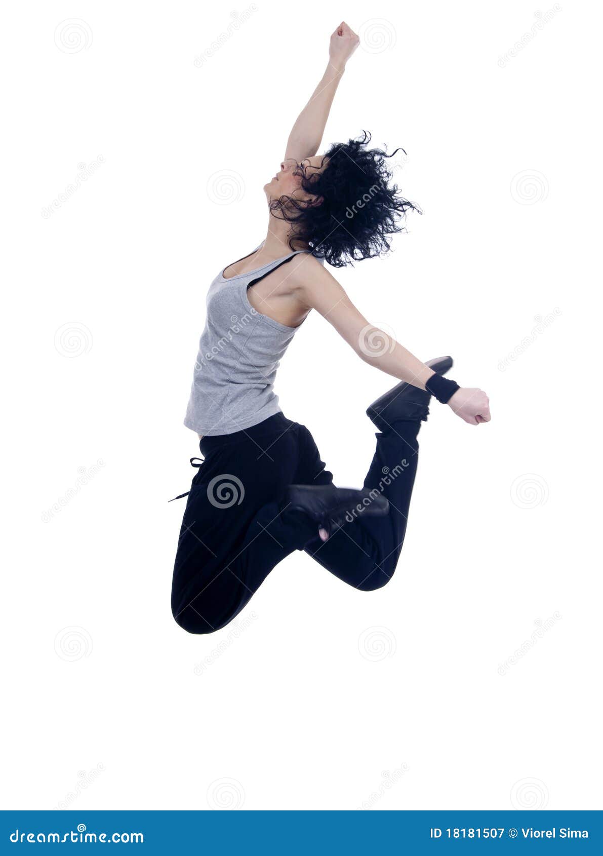 Young Modern Style Dancer is Jumping Stock Image - Image of moving ...