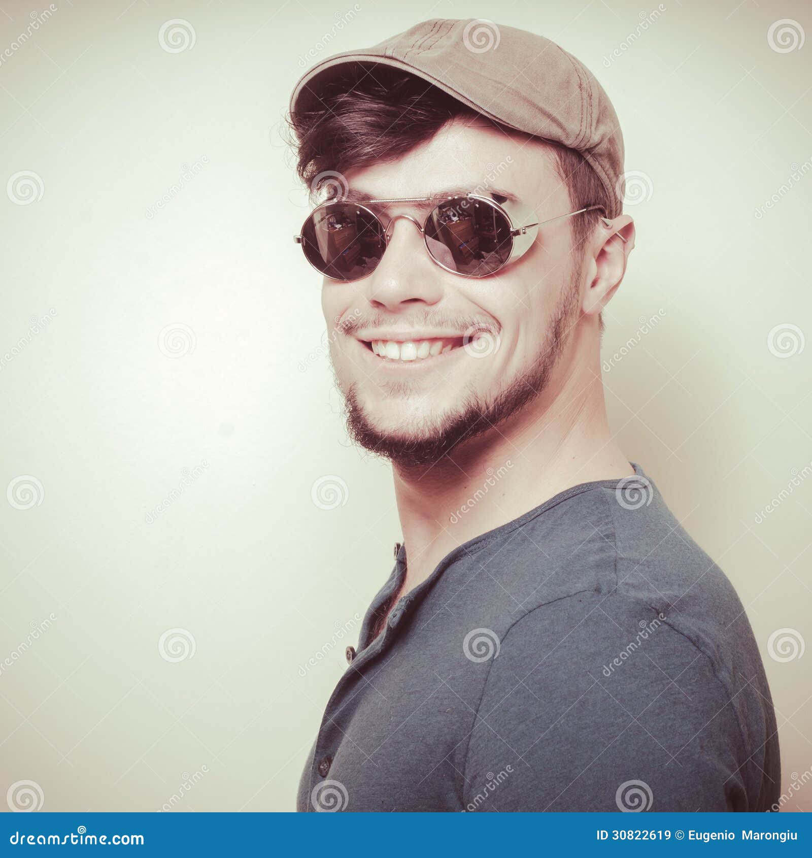 Young Modern Stylish Man with Cap Stock Image - Image of attractive ...