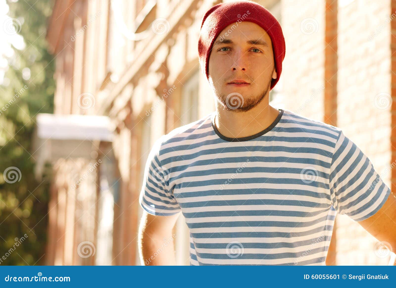 Young Modern Stylish Man with Red Cap Stock Image - Image of elegant ...