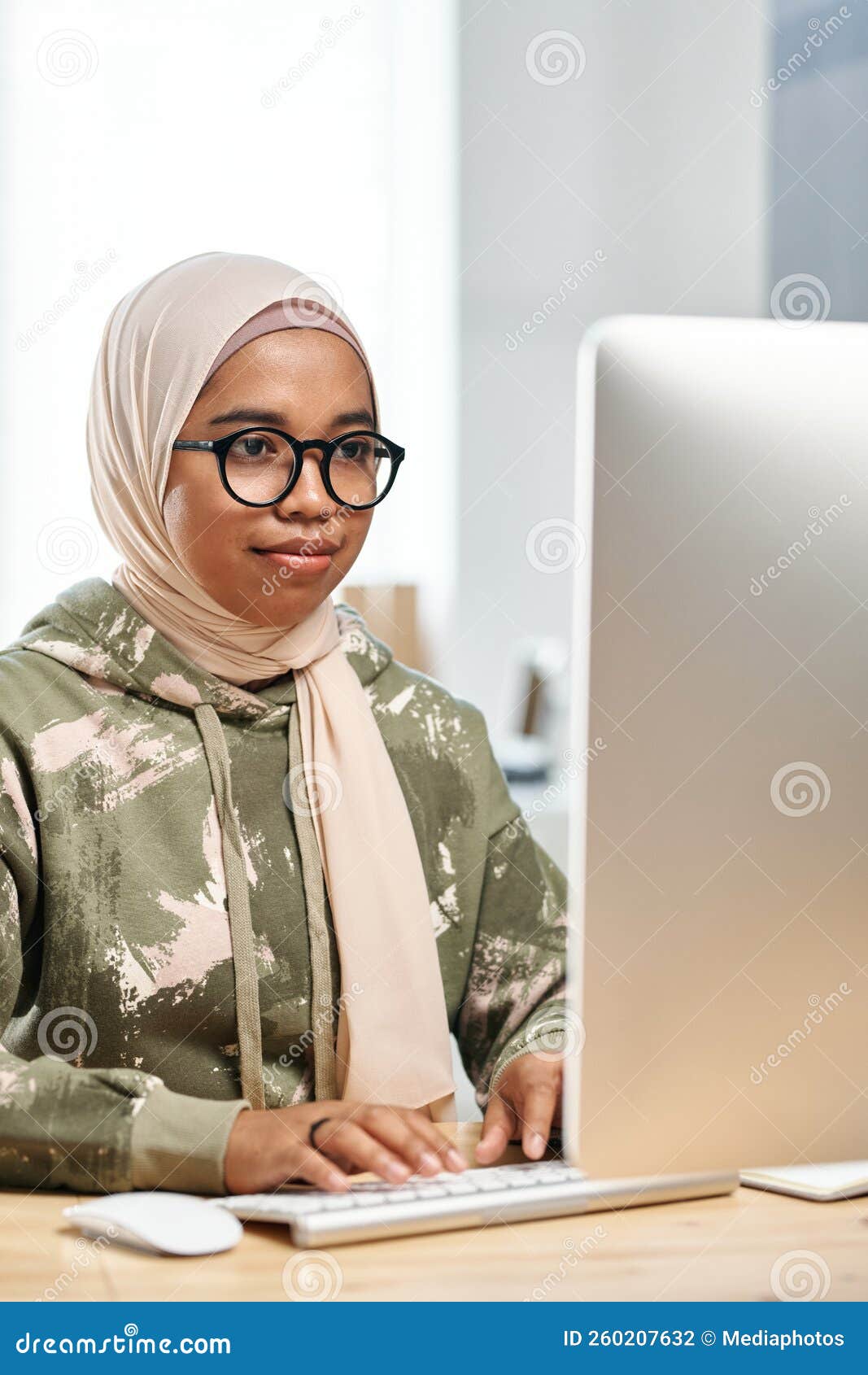 Young Modern it Support Manager or Programmer Sitting in Front of ...