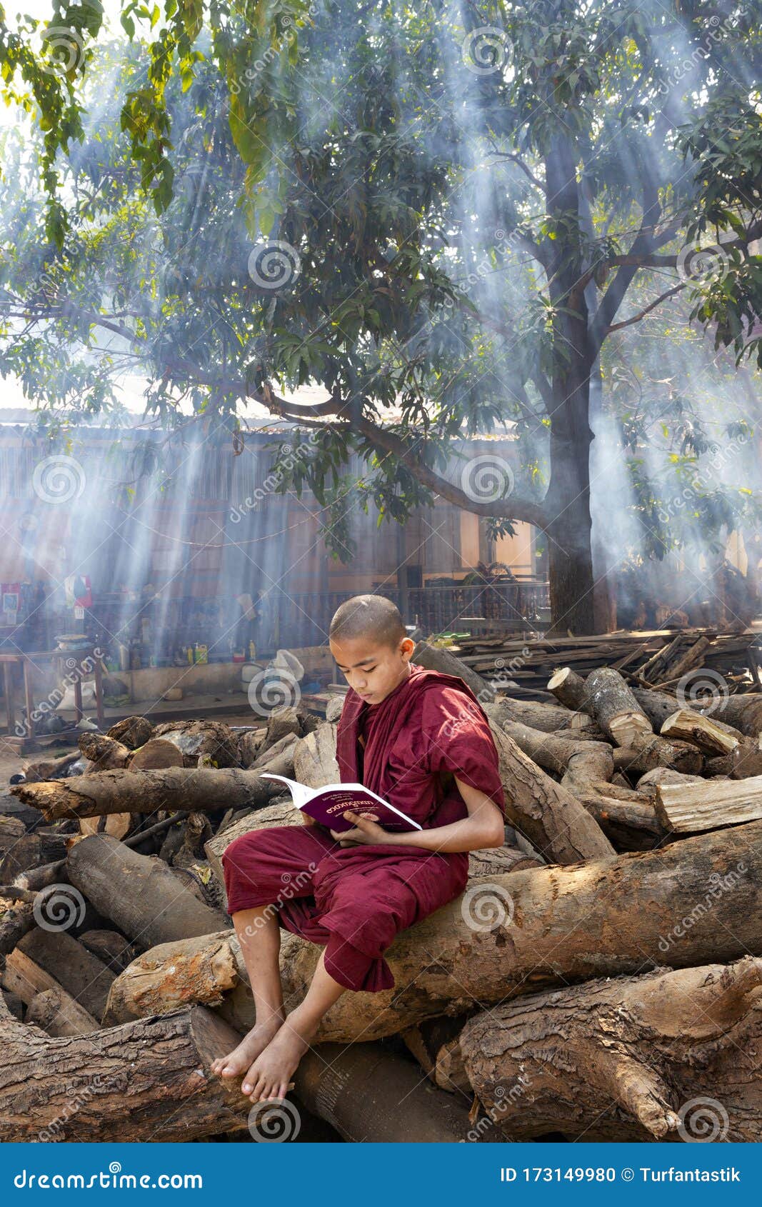Monk Reading The Bible Royalty-Free Stock Photography | CartoonDealer ...