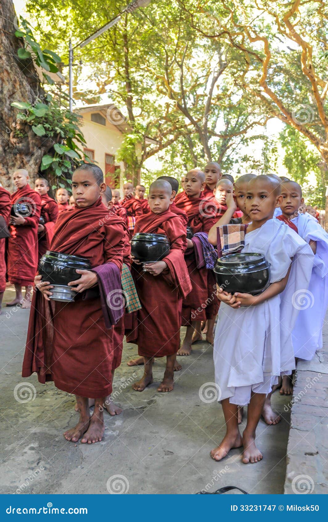 Young Monks Begging for Alms Editorial Photography - Image of amarapura ...