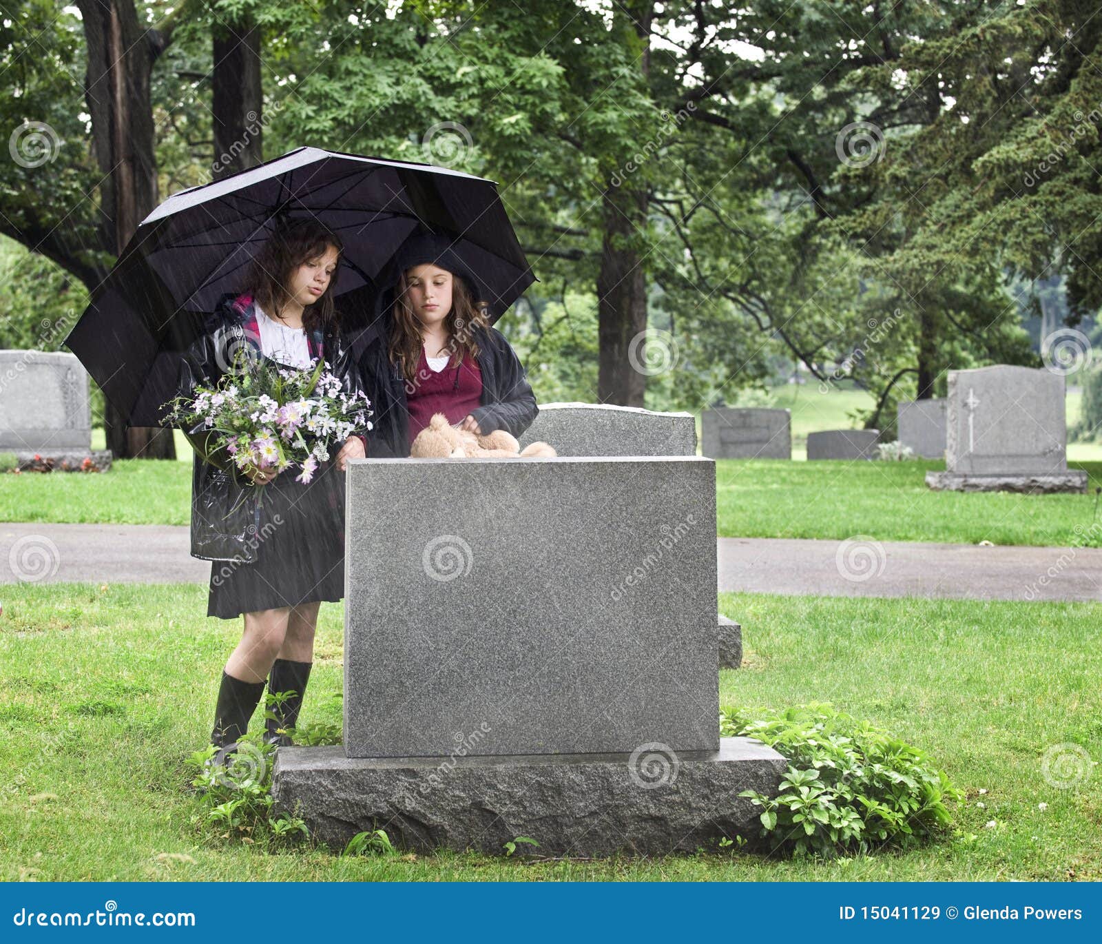 Young Mourners stock image. Image of kids, slicker, death - 15041129