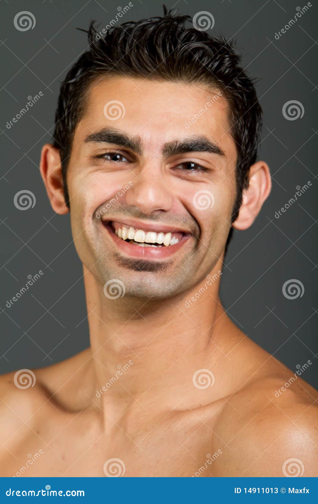Young Multiracial Man with Happy Smile Stock Image - Image of teeth ...