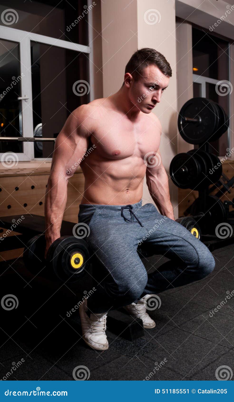 Young Muscular Male Feeling Determined Stock Image - Image of strong ...