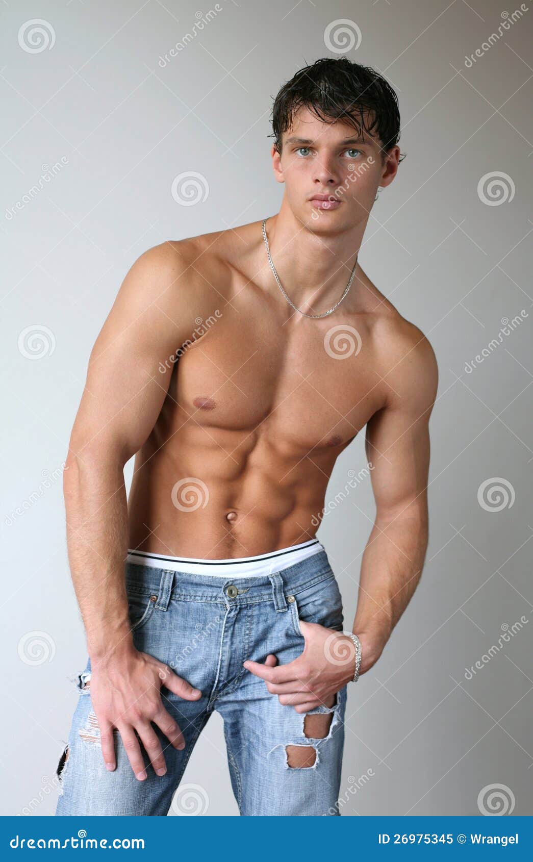 Young Muscular Man stock image. Image of torso, sixpack - 26975345