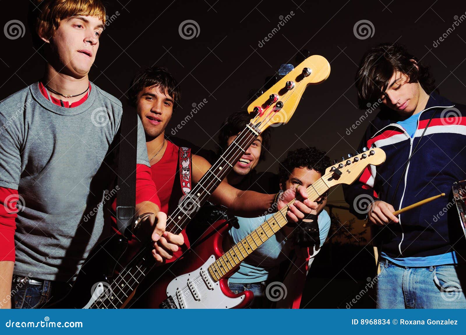 Young musican band stock photo. Image of hispanic, lifestyle - 8968834