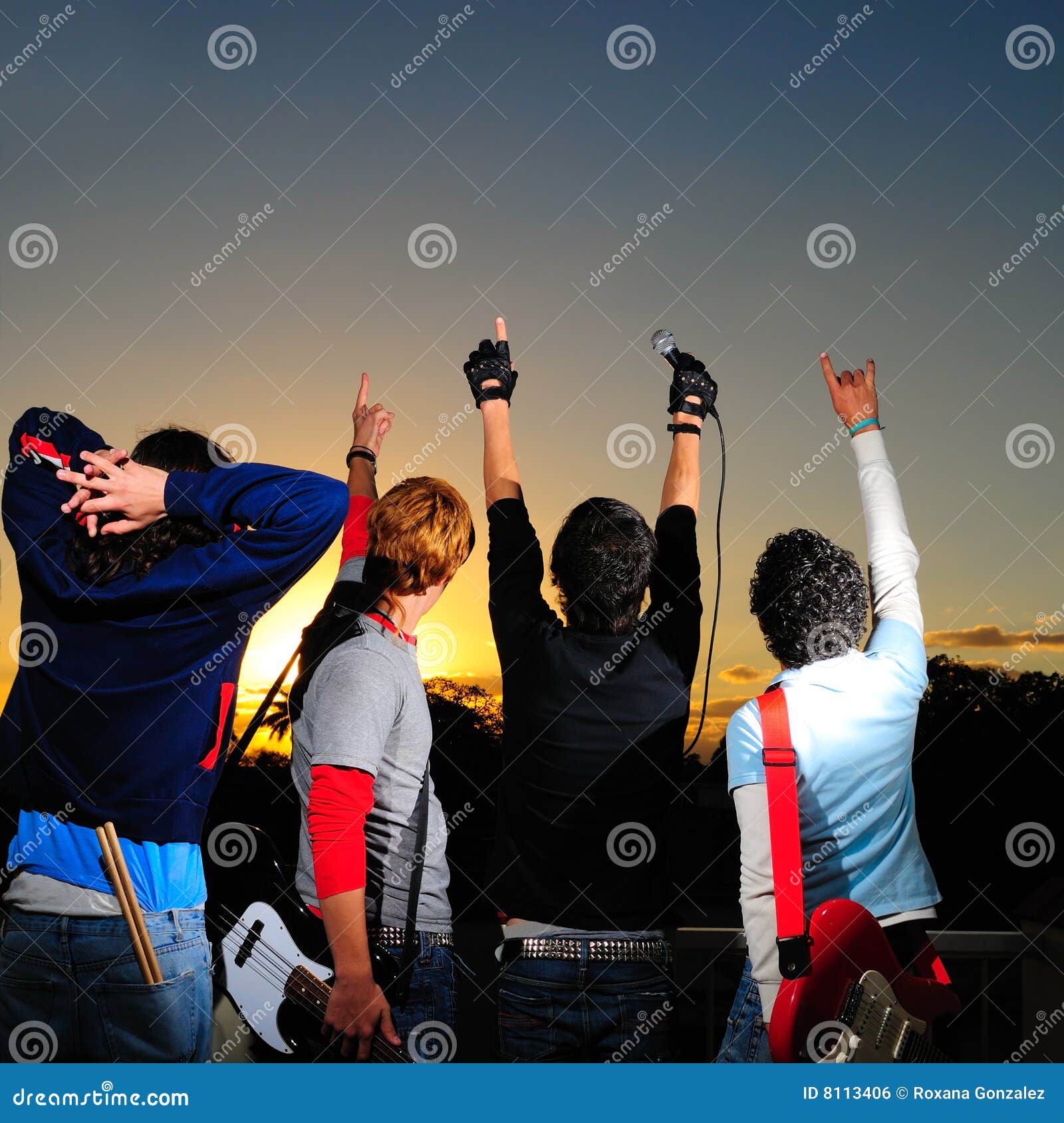 Young musicians stock photo. Image of attitude, gesture - 8113406