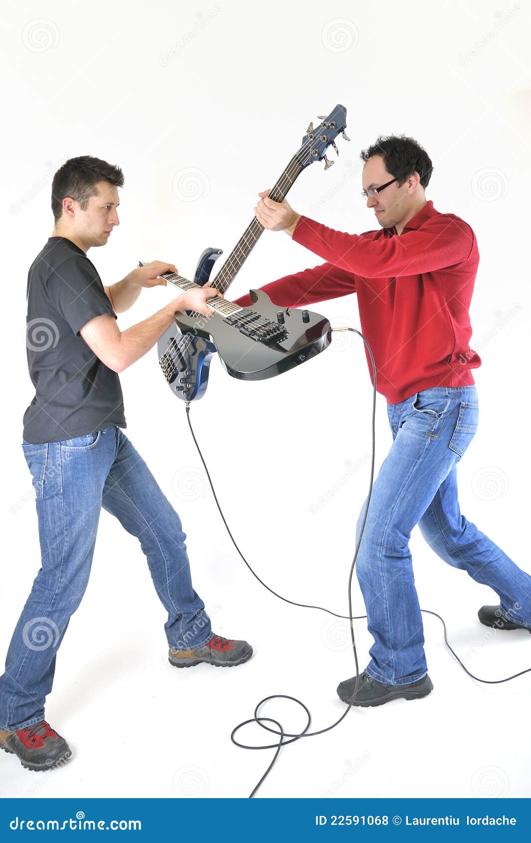 Young musicians fighting stock photo. Image of brick - 22591068