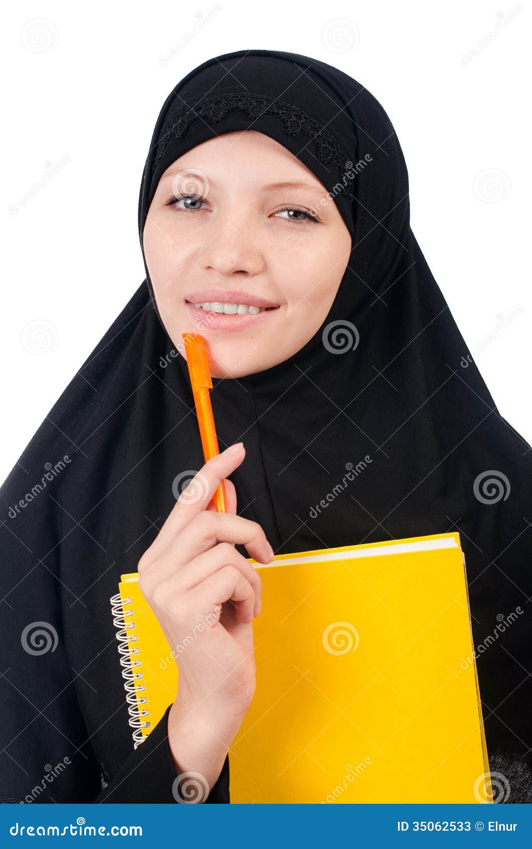 Young Muslim Female Student Stock Image - Image of middle, lady: 35062533