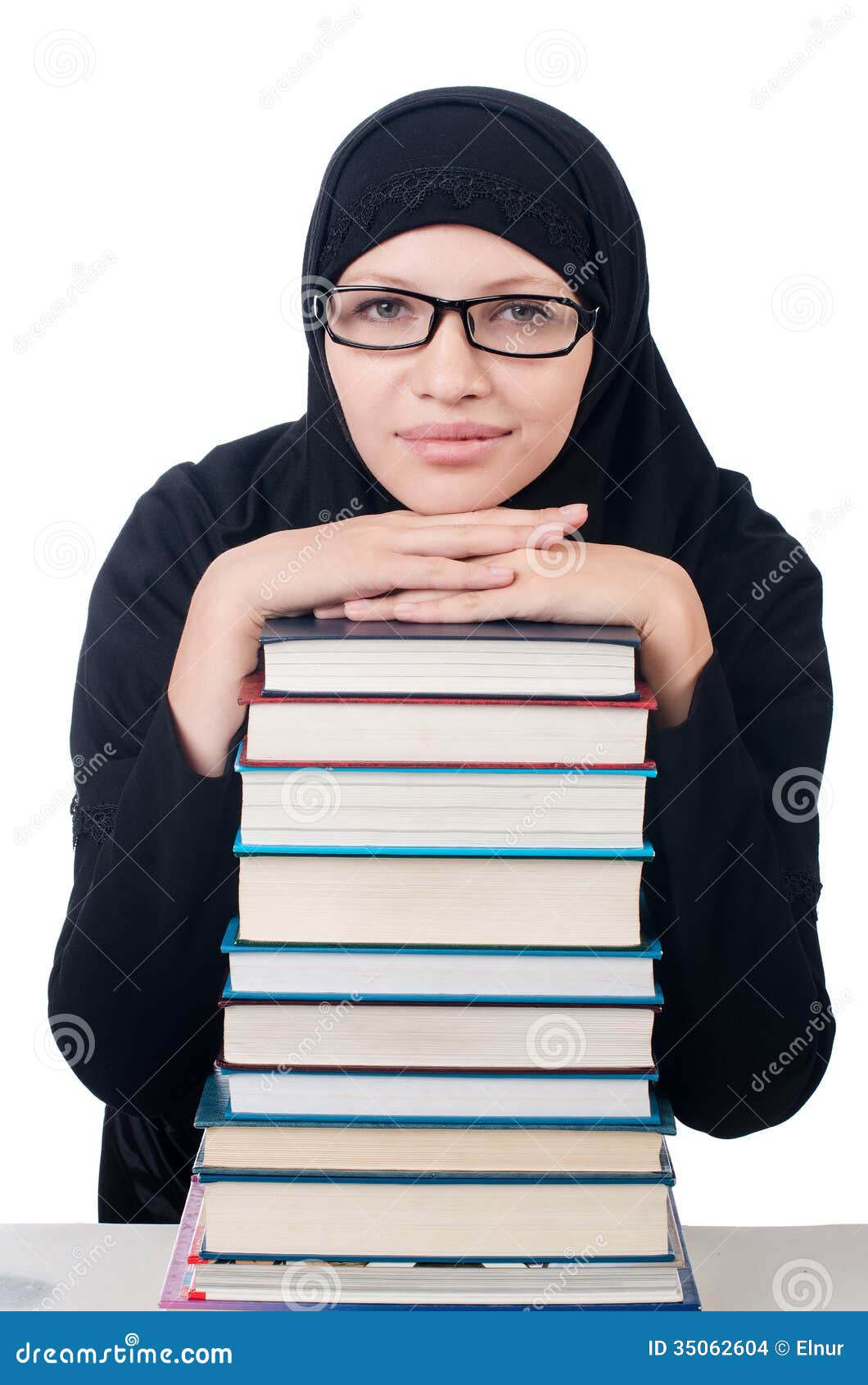 Young Muslim Female Student Stock Photo - Image of beautiful, learning ...