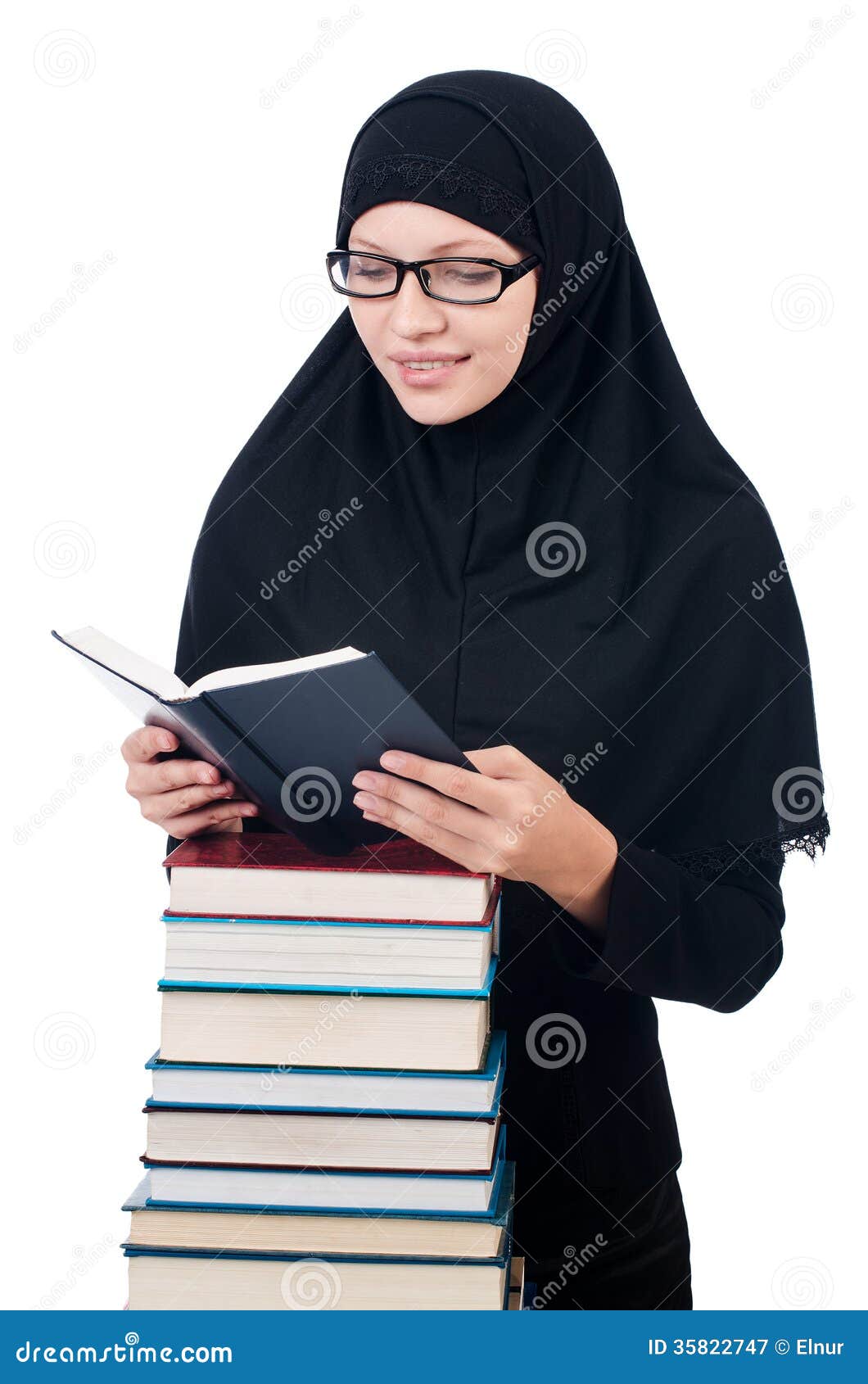 Young Muslim Female Student Stock Image - Image of east, burqa: 35822747