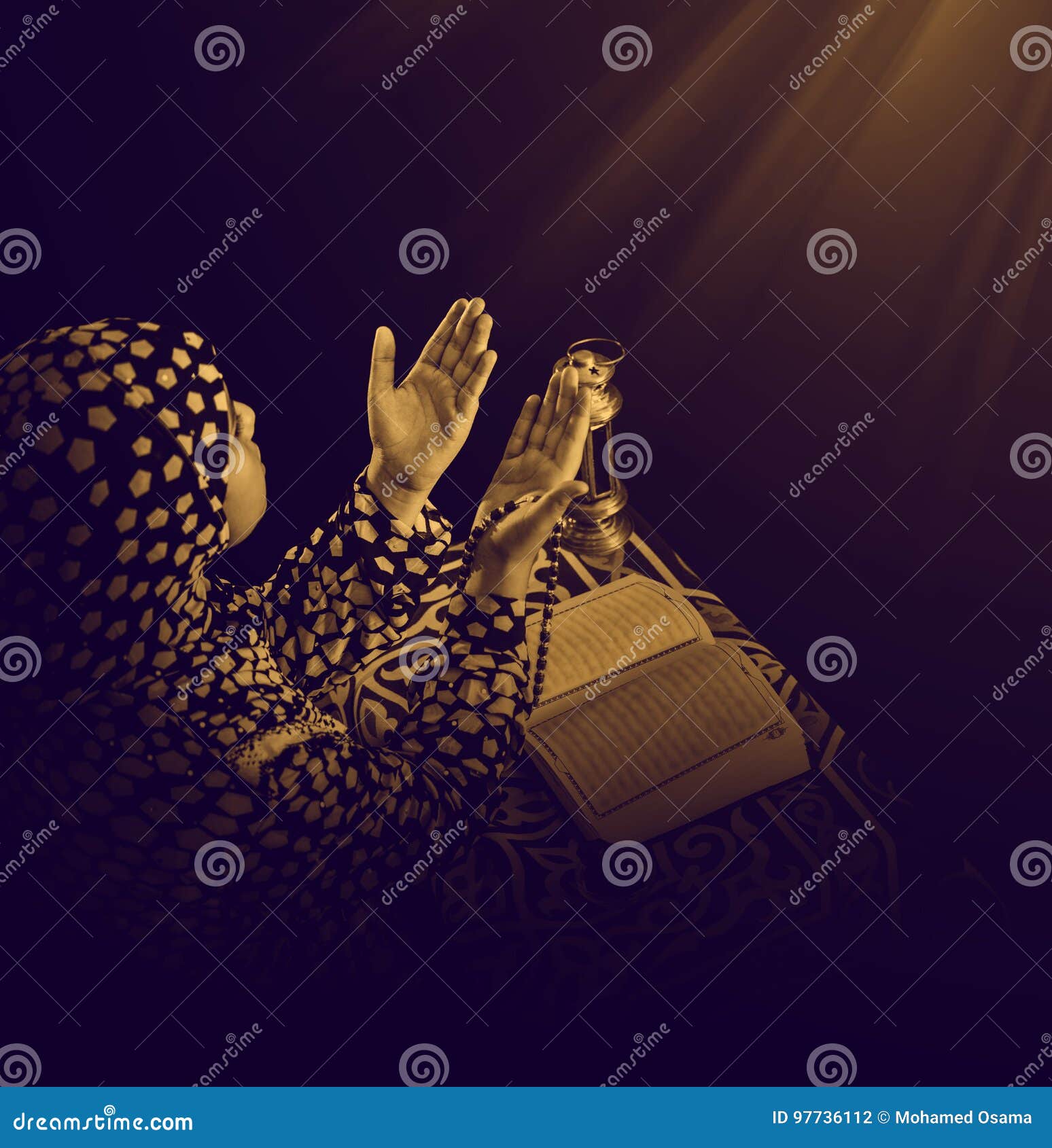 Young Muslim Girl during Duaa Stock Photo - Image of girl, belief: 97736112