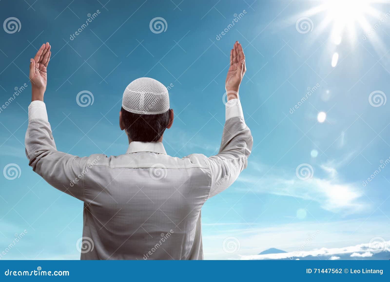 Young muslim man praying stock photo. Image of adult - 71447562