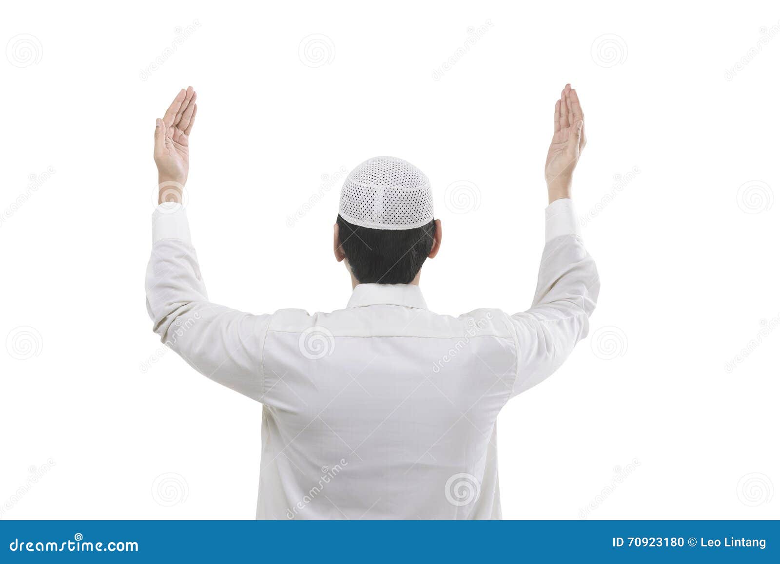 Young muslim man praying stock photo. Image of person - 70923180