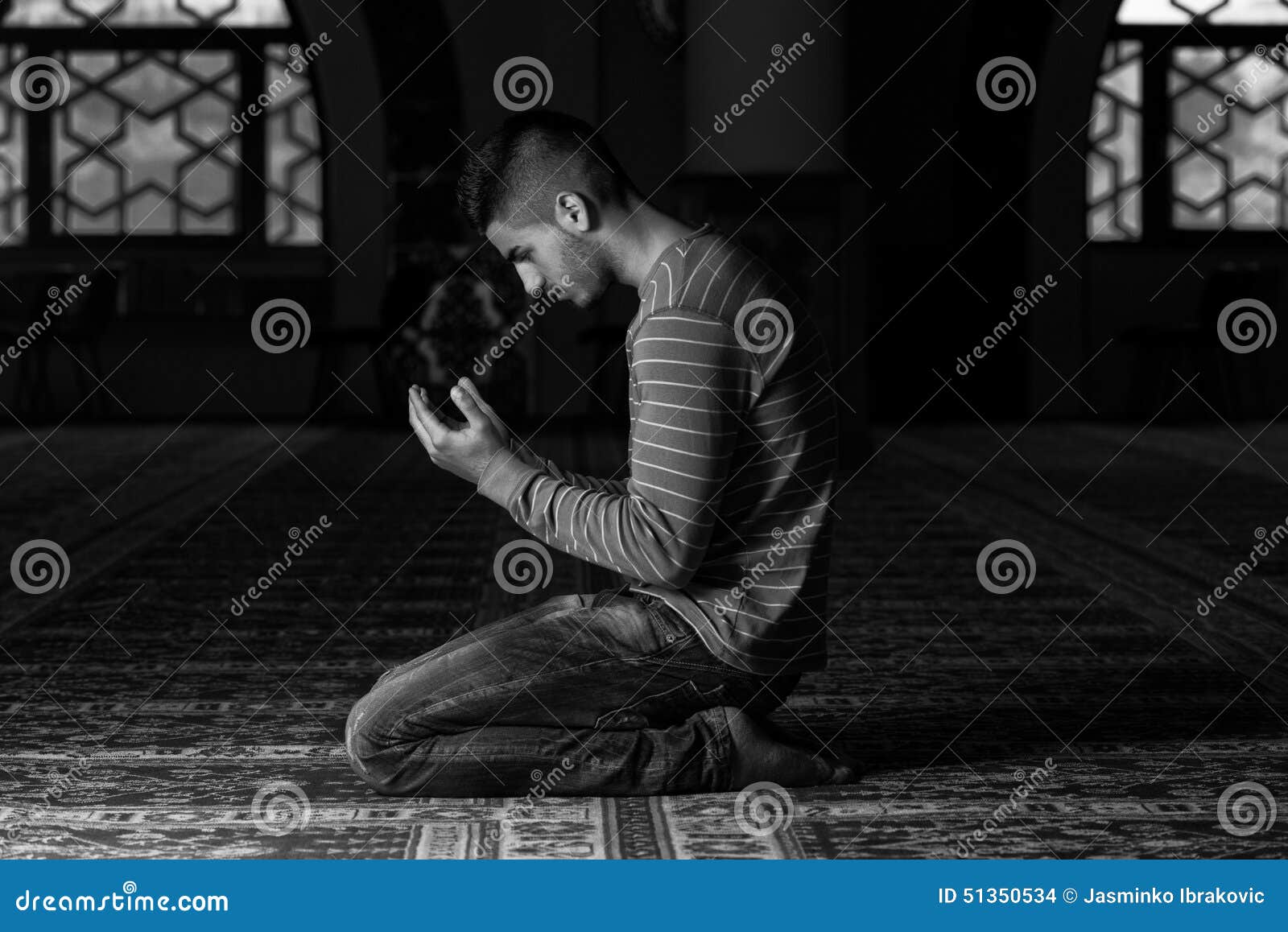 Young Muslim Man Praying stock photo. Image of male, ethnic - 51350534