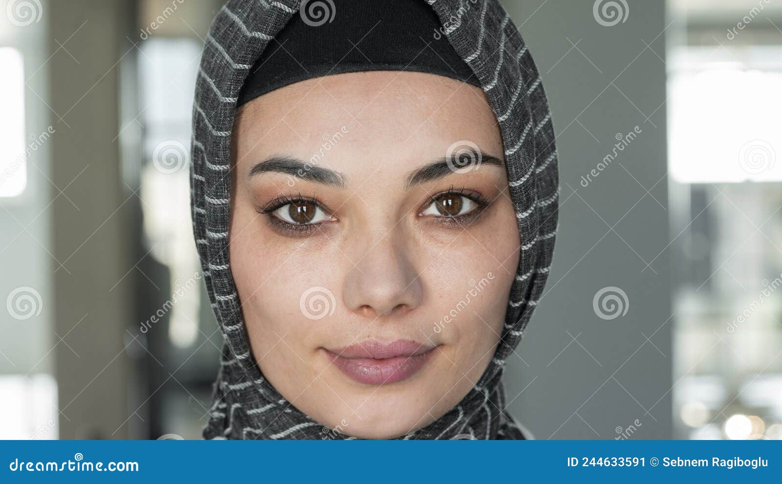 Young Muslim Woman Looking at Camera Stock Image - Image of arabic ...