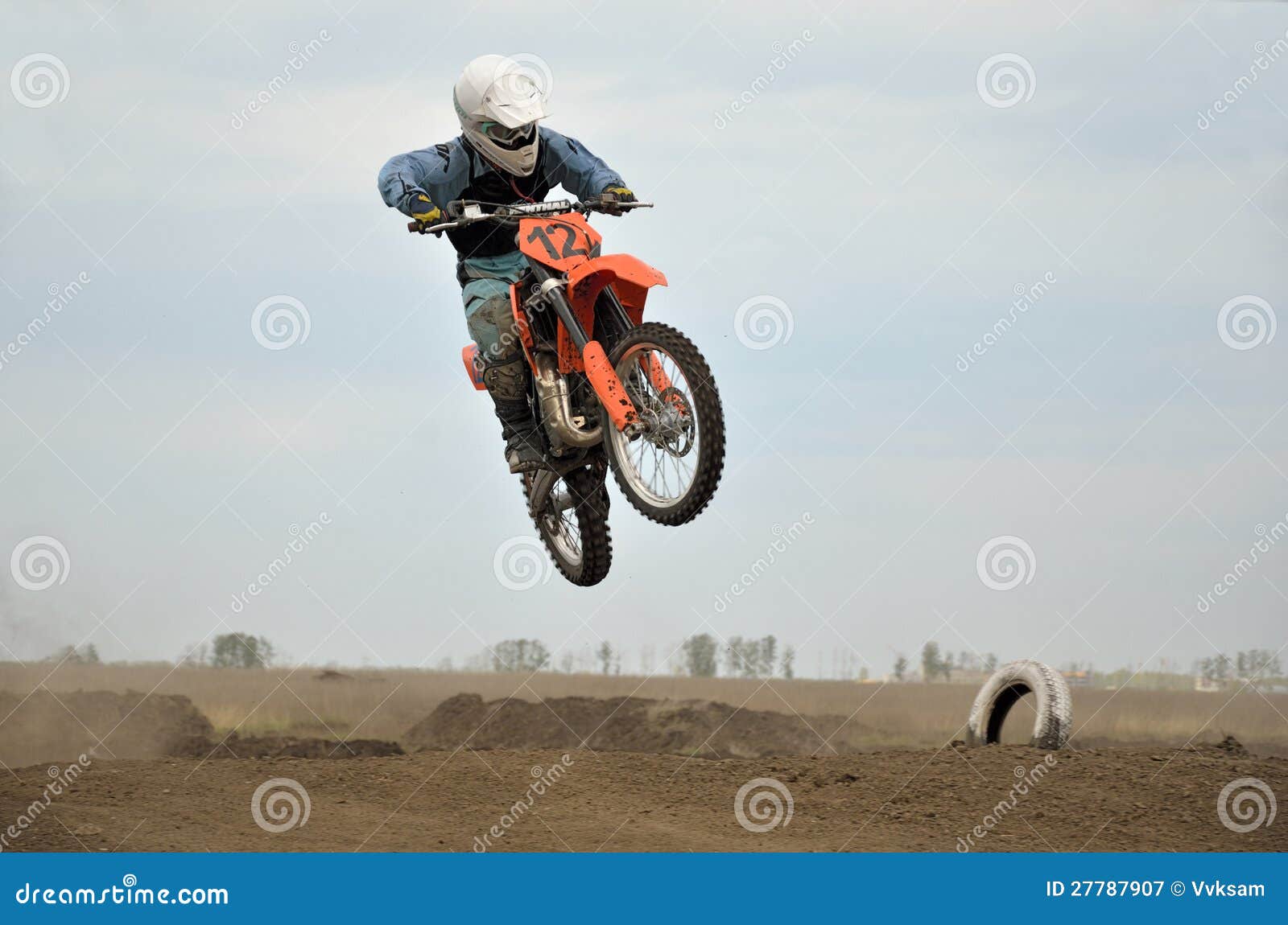 Young MX Racer on a Jumping from a Hill Editorial Photography - Image ...