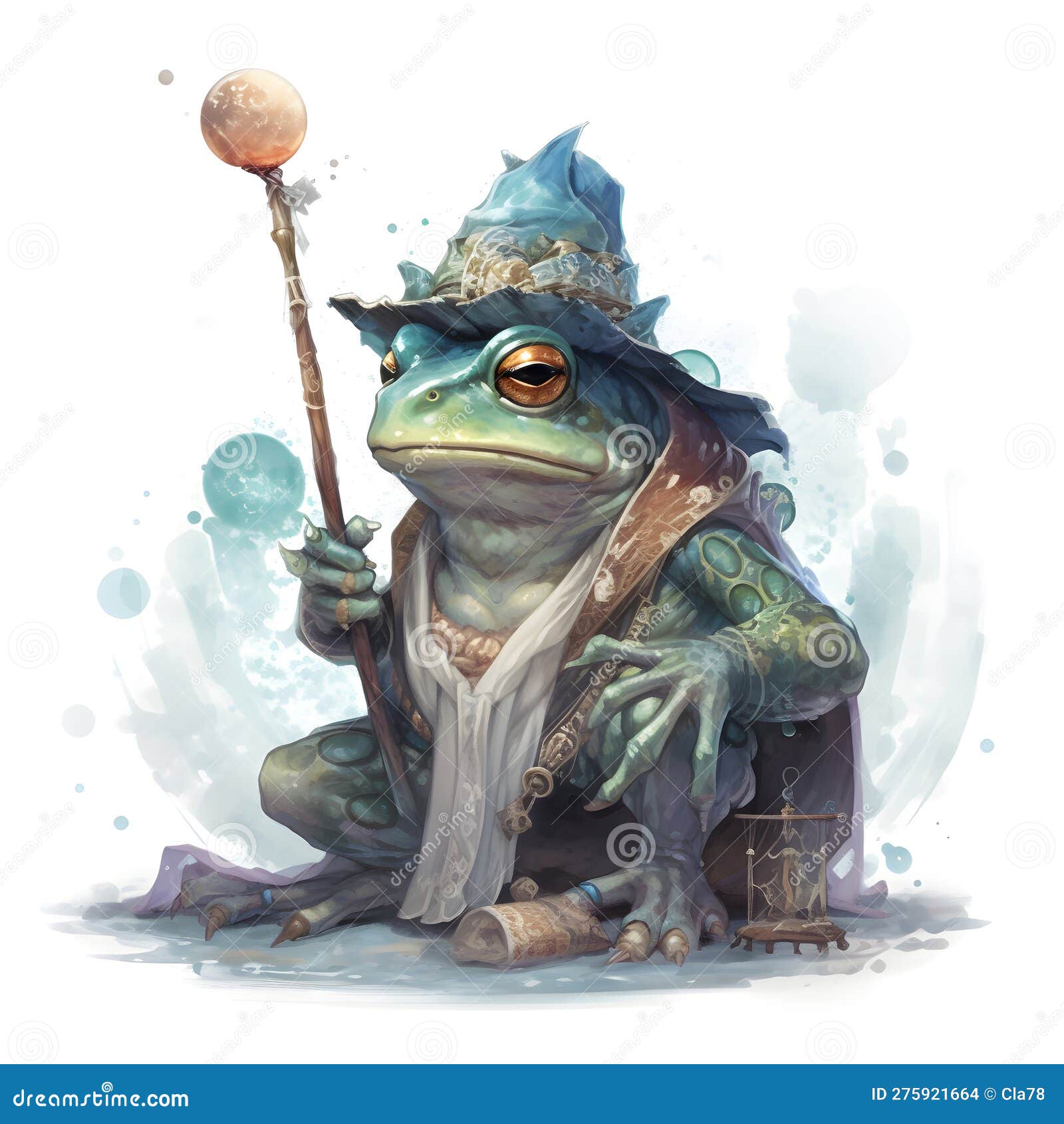 Young Mystical Wizard Frog, Ai Generative Illustration Stock ...