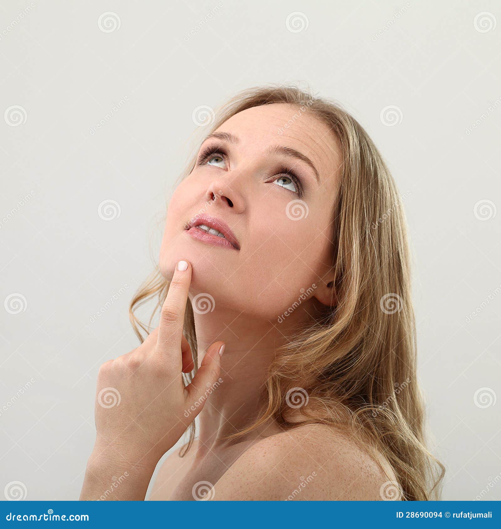 Young Natural Woman with Clear Face Stock Photo - Image of blond, hair ...