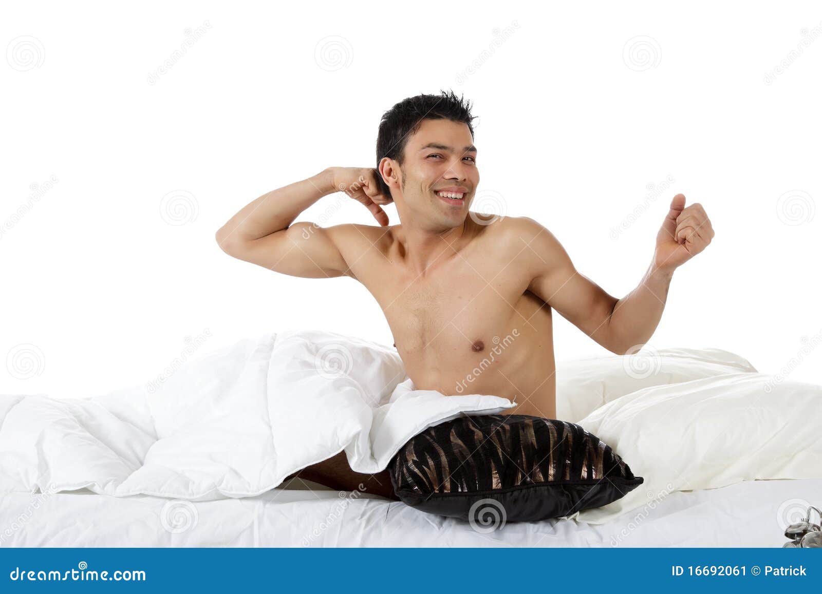 Young Nepalese Man Waking Up Stock Image - Image of stretching, waking ...