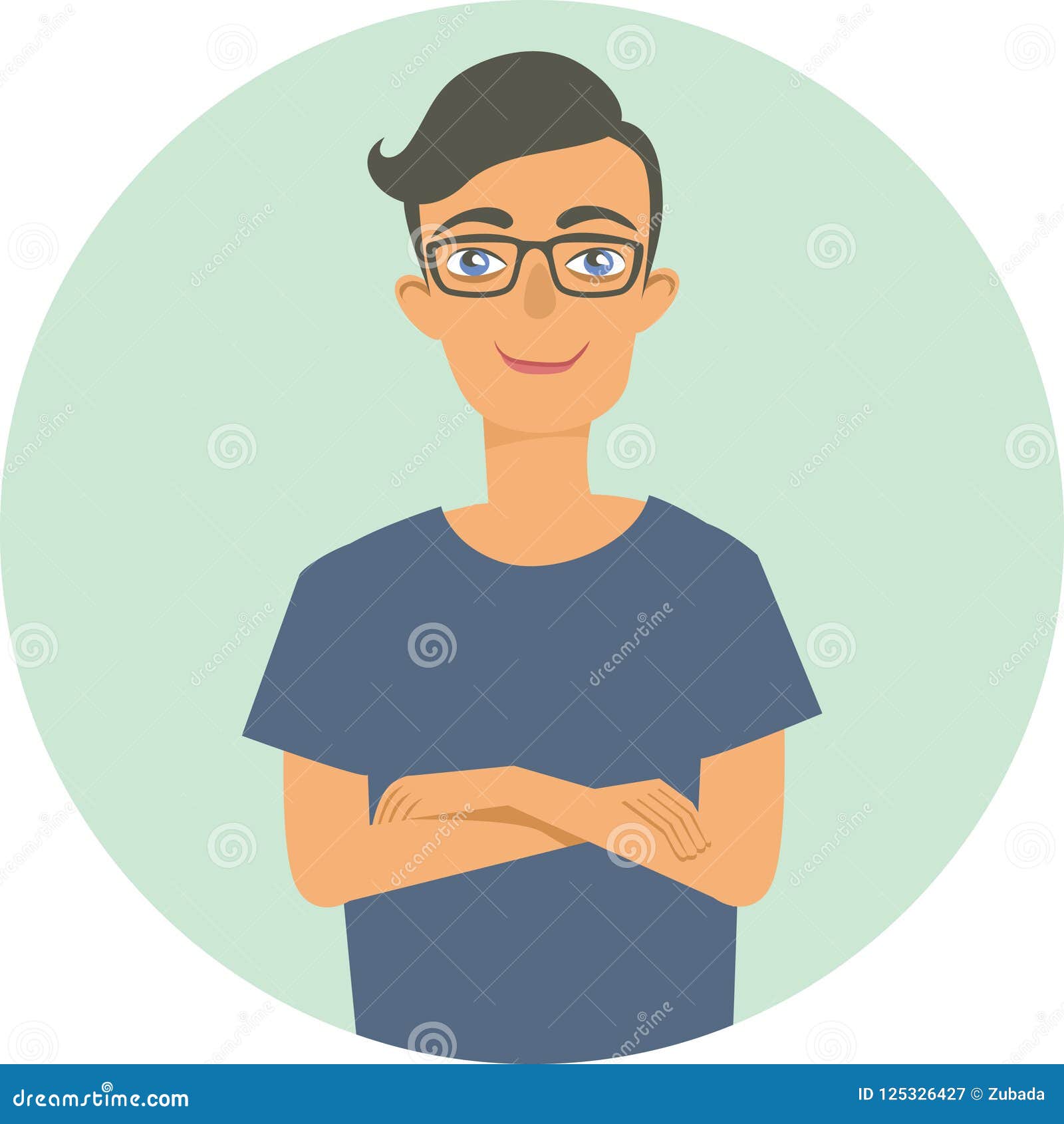 Young nerd guy character stock vector. Illustration of nerd - 125326427
