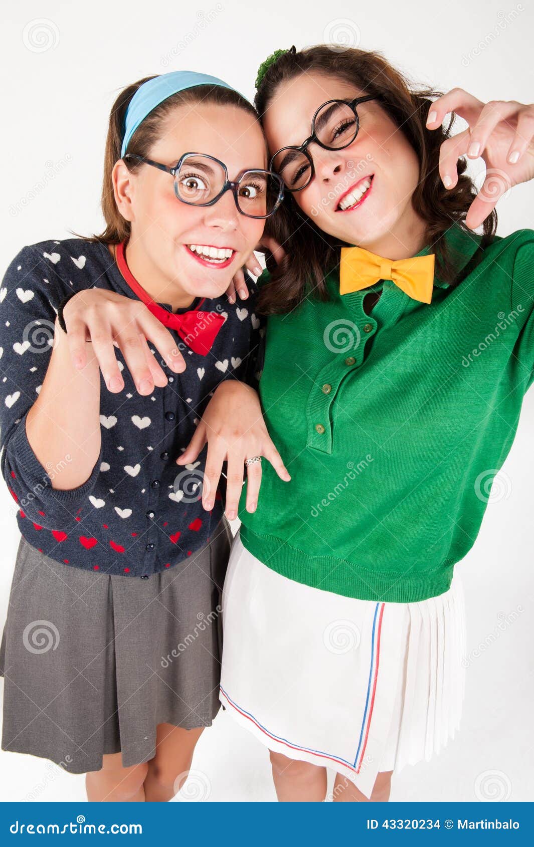 Young nerdy girls stock photo. Image of girls, centered - 43320234